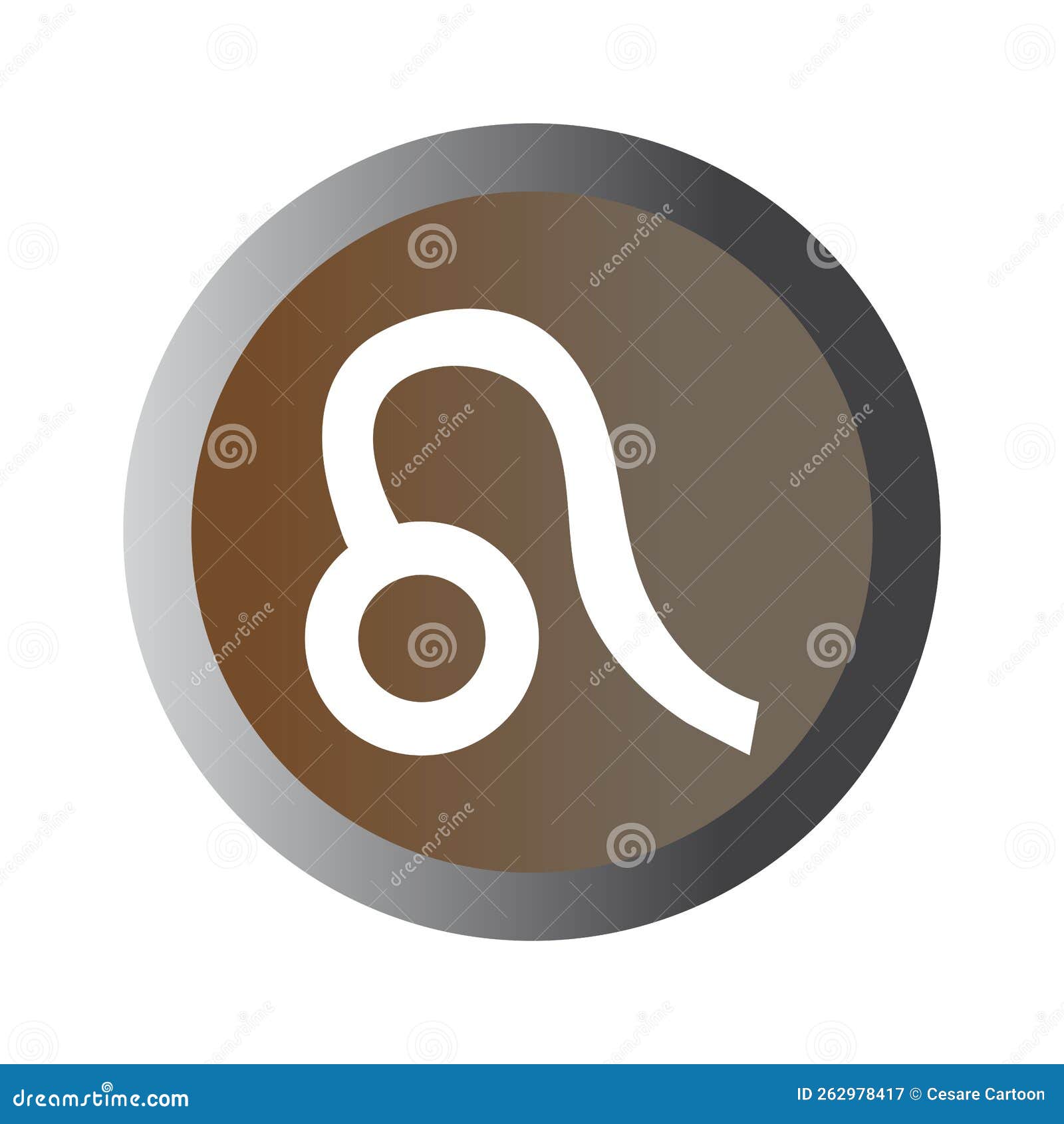 Simple button symbol leo stock vector. Illustration of cartoon - 262978417