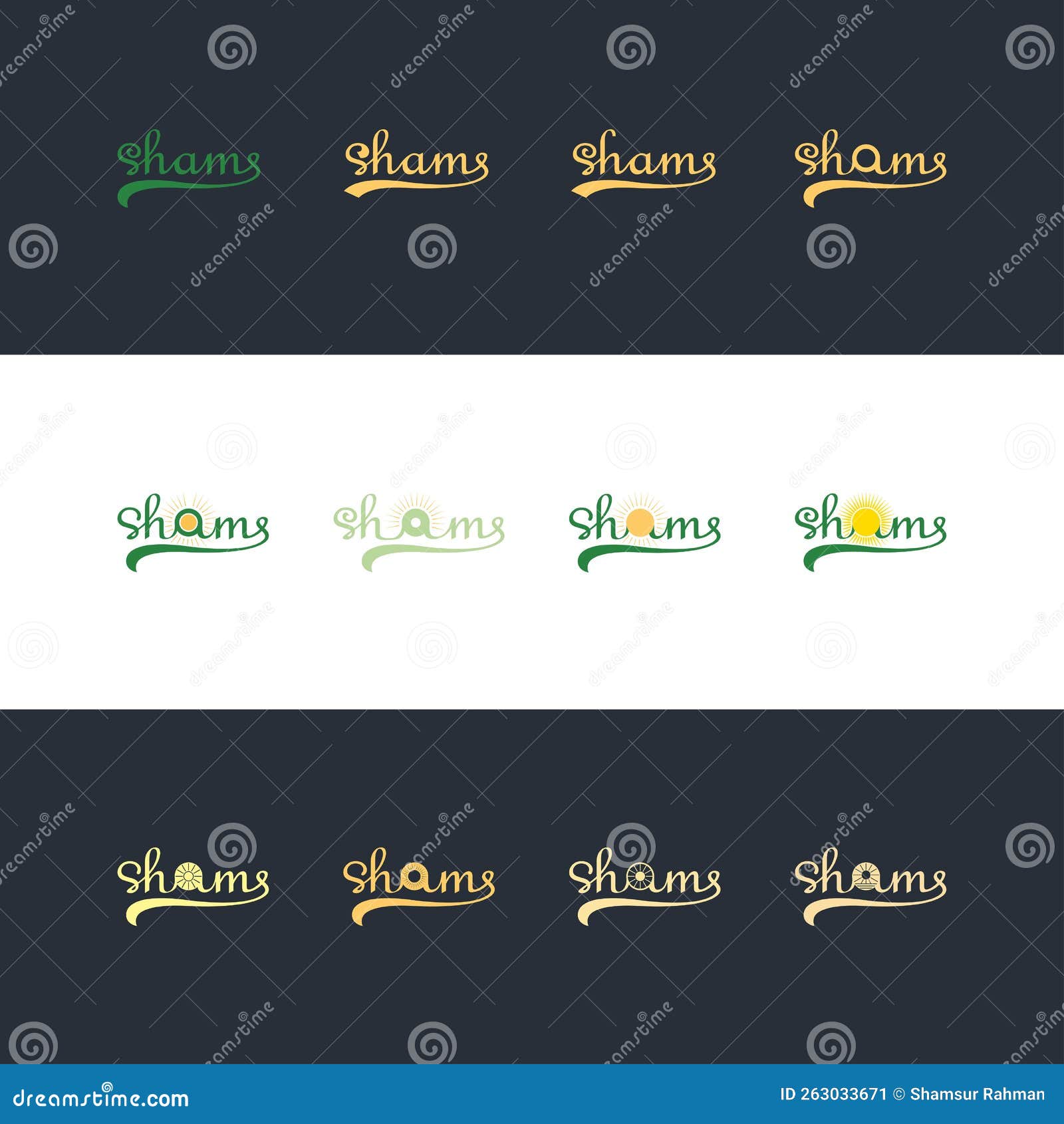 Creative Arabic Calligraphy. (Shams) in Arabic Name Means Sun. Logo ...