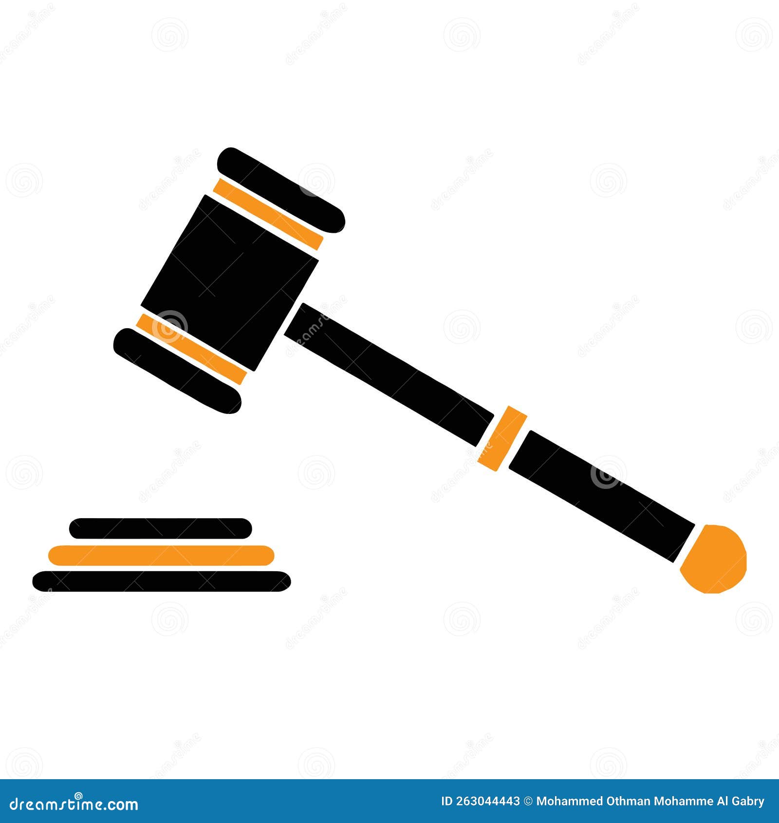 Auction hammer icon stock vector. Illustration of symbol - 263044443