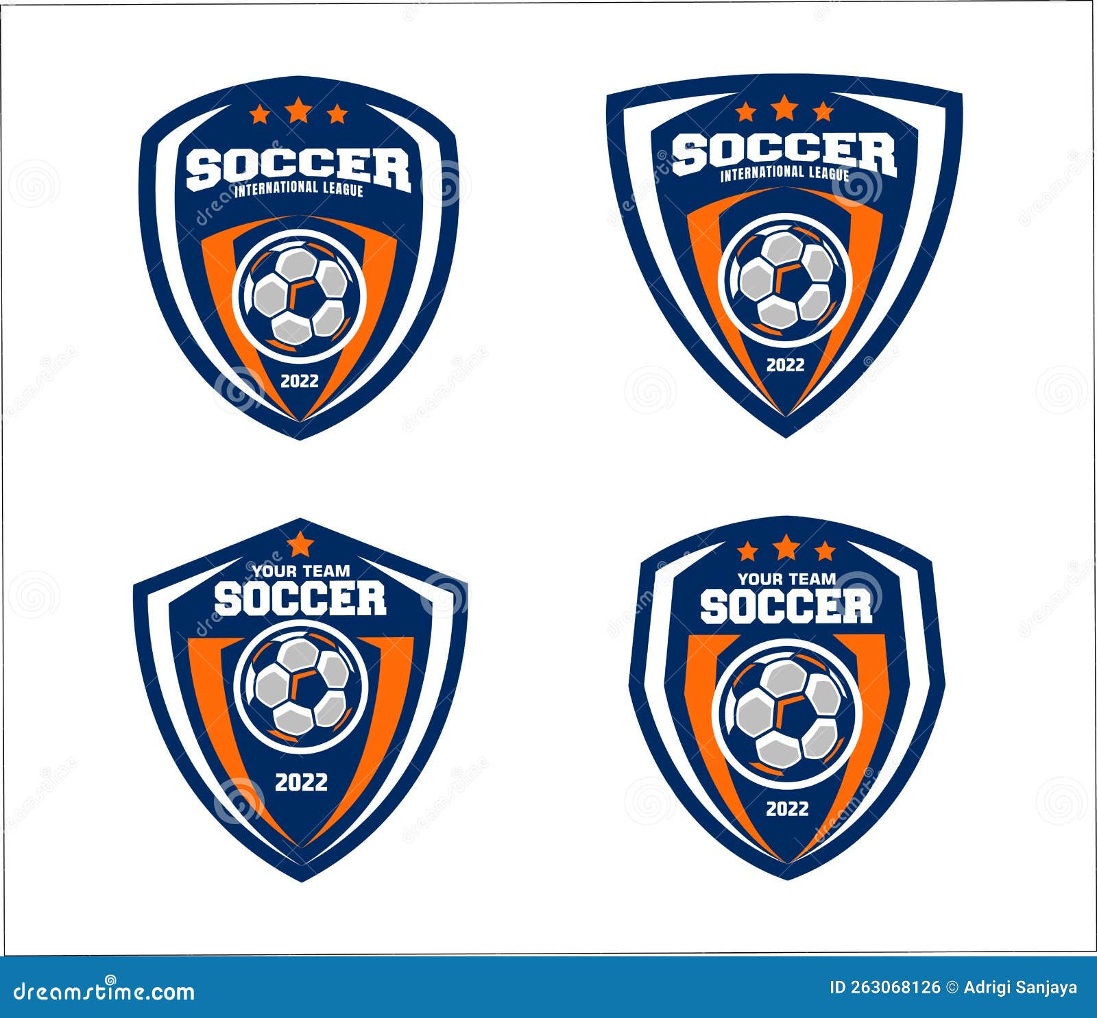 Set Of Soccer Logo Or Football Club Sign Badge. Football Logo With ...