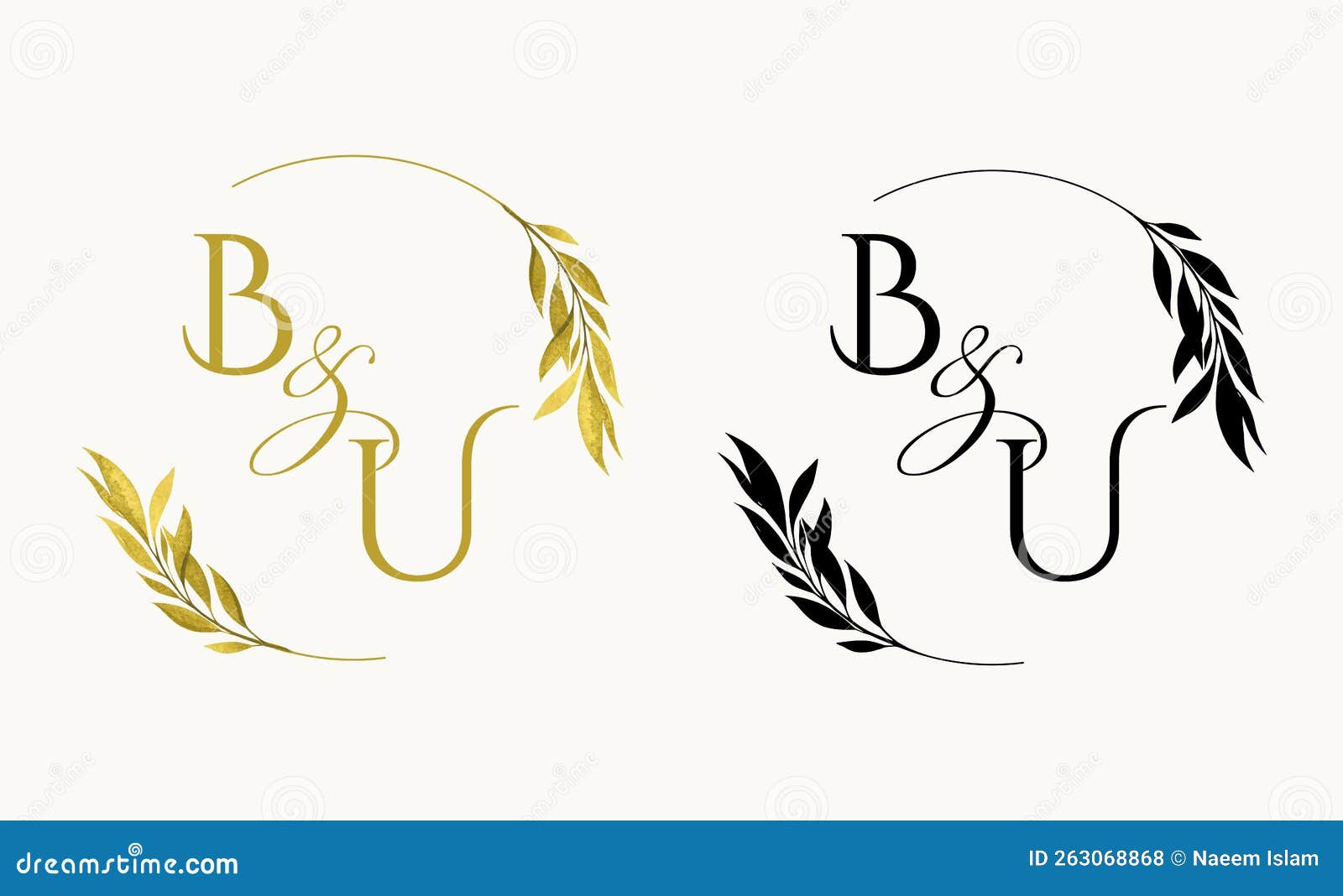 MS Initial Wedding Monogram Logo Crest, Wedding Logo Design, Custom ...