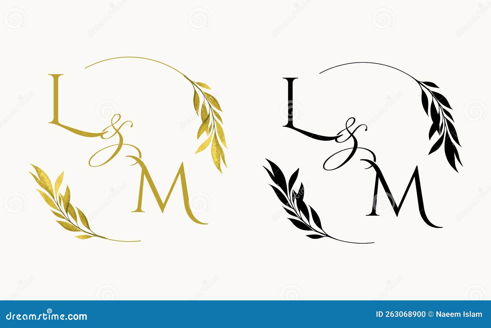 MS Initial Wedding Monogram Logo Crest, Wedding Logo Design, Custom ...