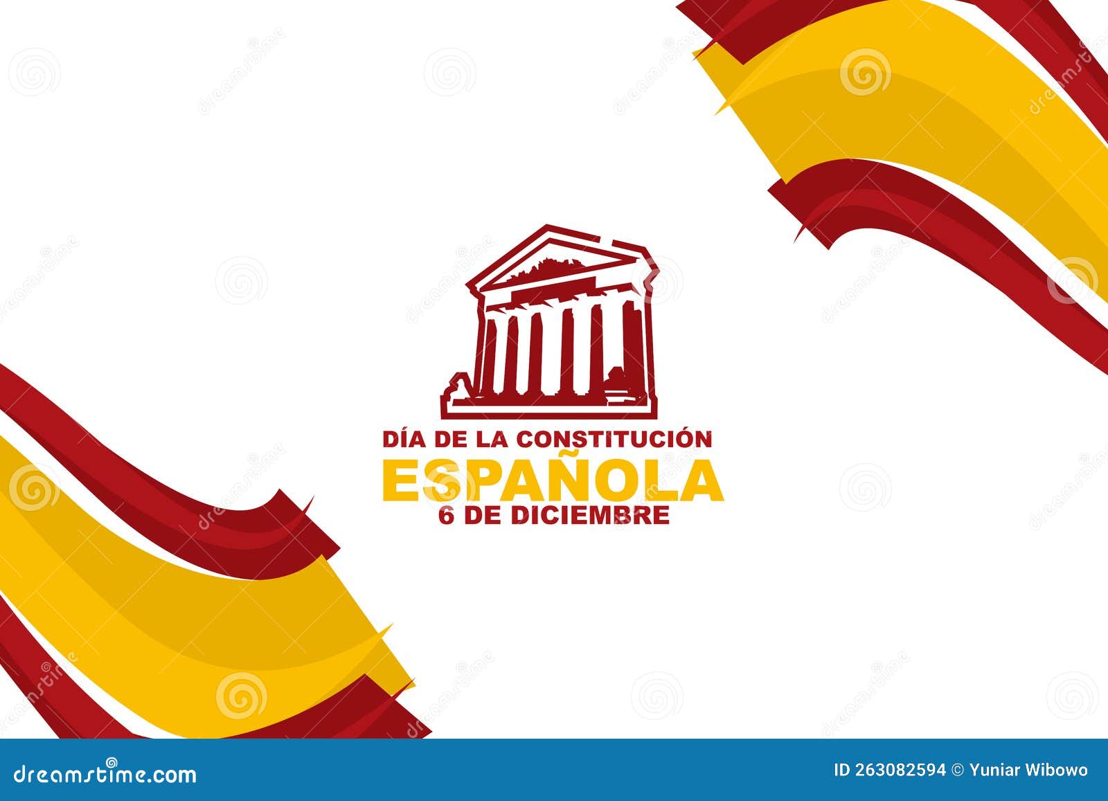 Translation: December 6, Constitutional Day of Spain. Vector ...