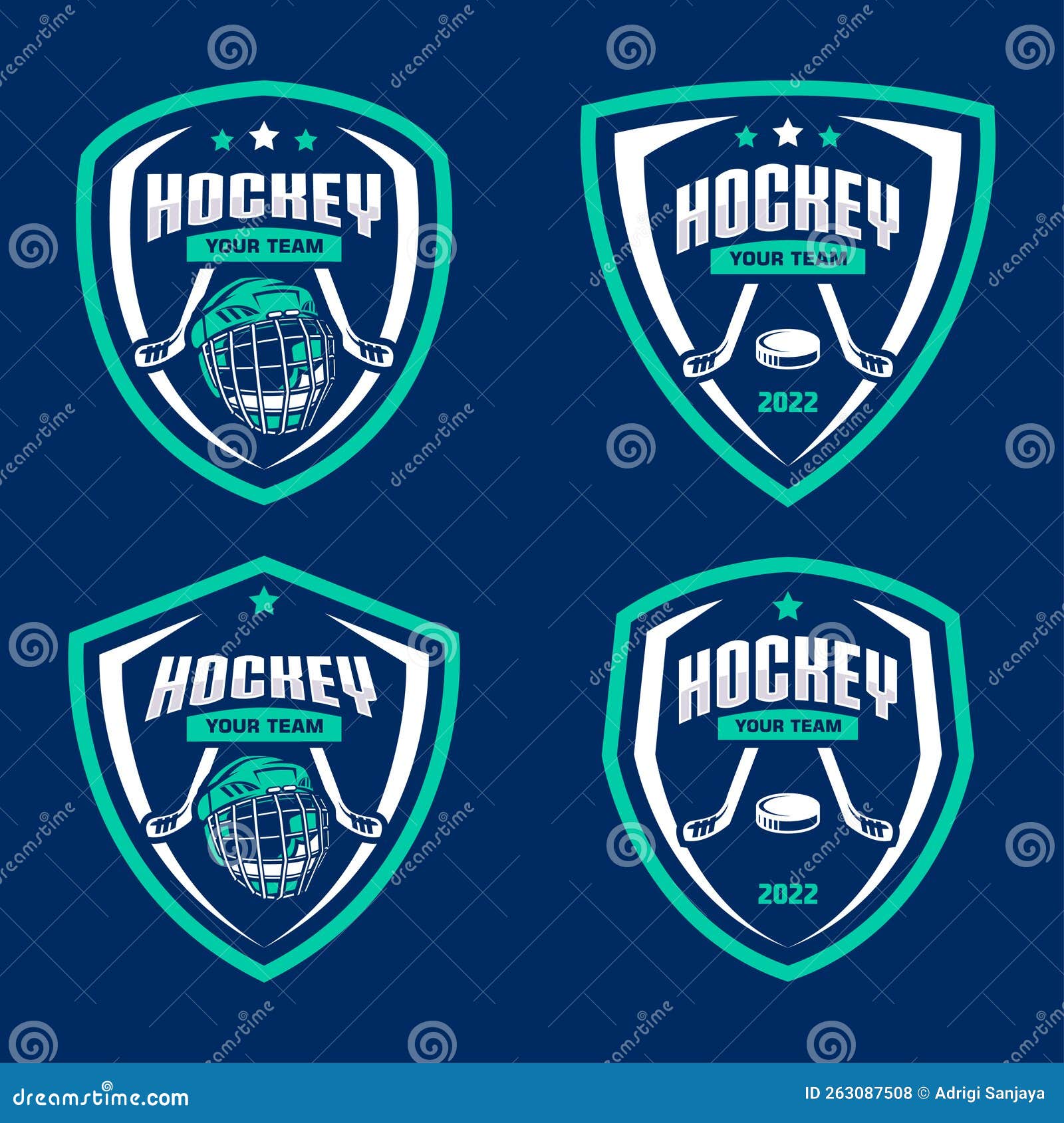 Hockey Tournament Sport Logo Template. Set of Hockey Logos. Sport ...