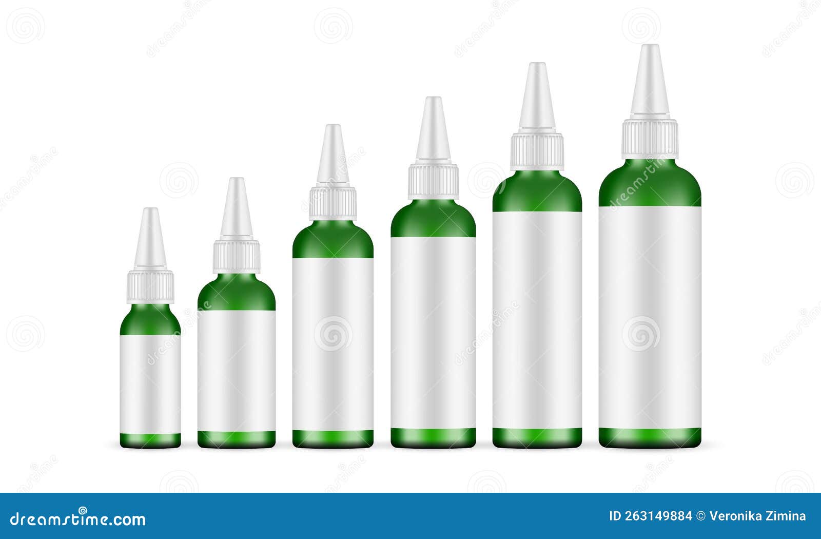 Green Squeeze Bottles with Twist-Open Dispensing Cap and Blank Label ...