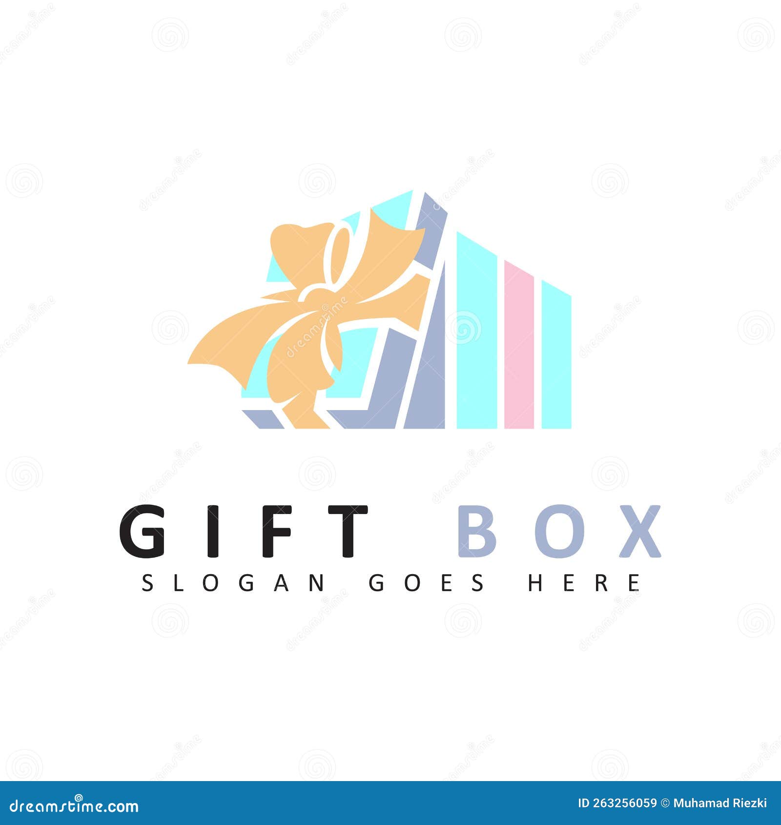 Gift Box Logo with Open Box Cover Style. Icon Vector Illustration. Eps3 ...
