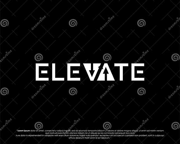 ELEVATE Modern Logo Vector TYPOGRAPHY for Download Stock Vector ...