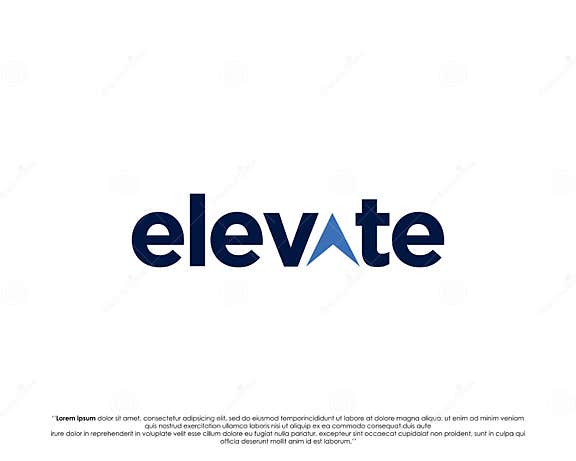 ELEVATE Modern Logo Vector TYPOGRAPHY for Download Stock Vector ...