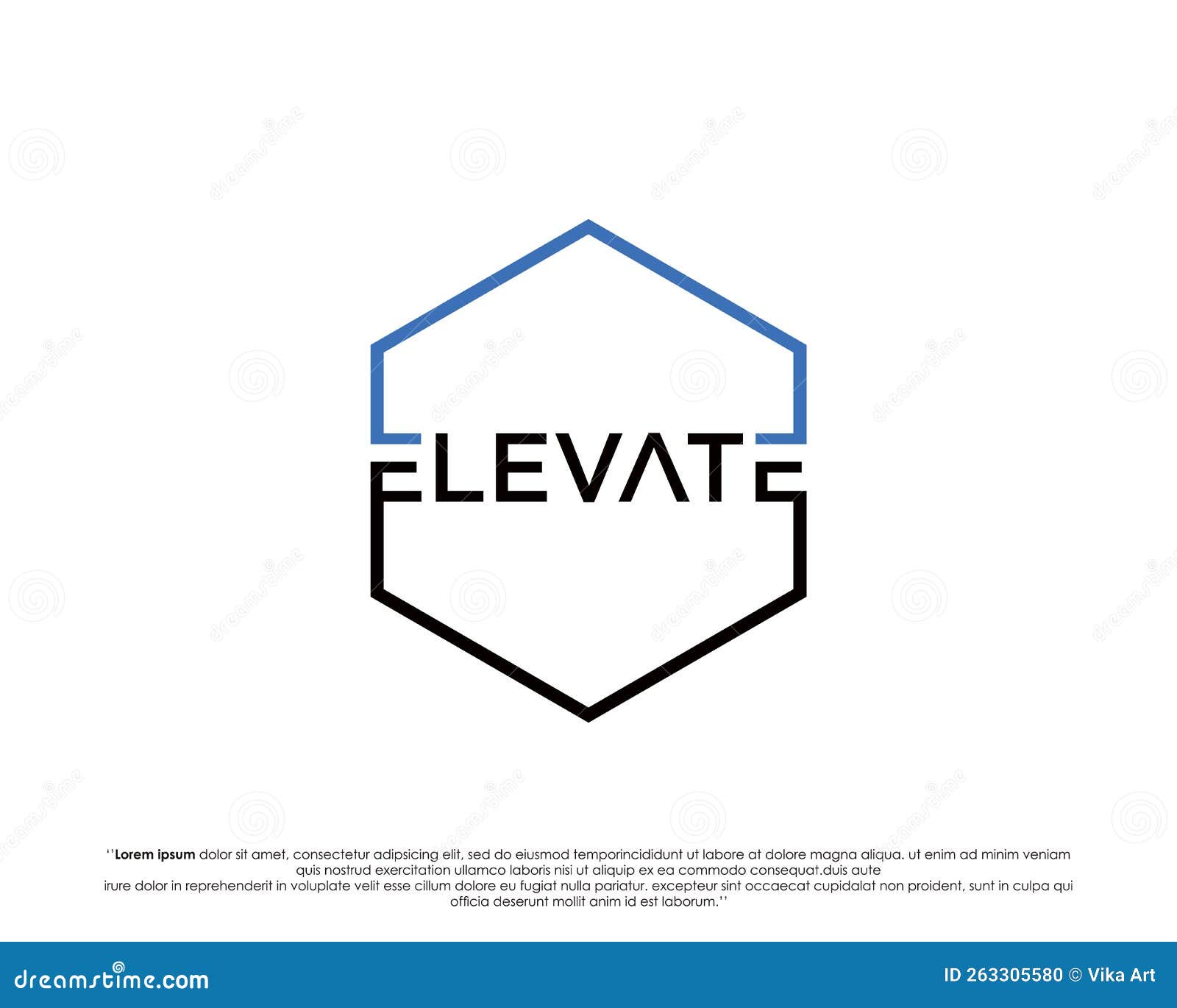 Abstract Elevate Logo. Geometric Shapes Stairs Symbol Isolated On White ...