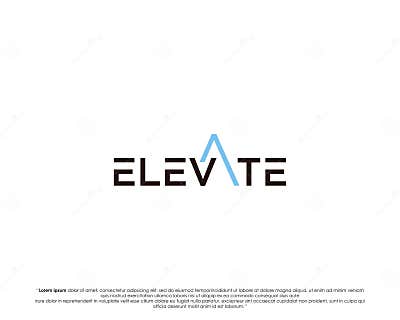 Abstract Elevate Logo. Geometric Shapes Stairs Symbol Isolated on White ...