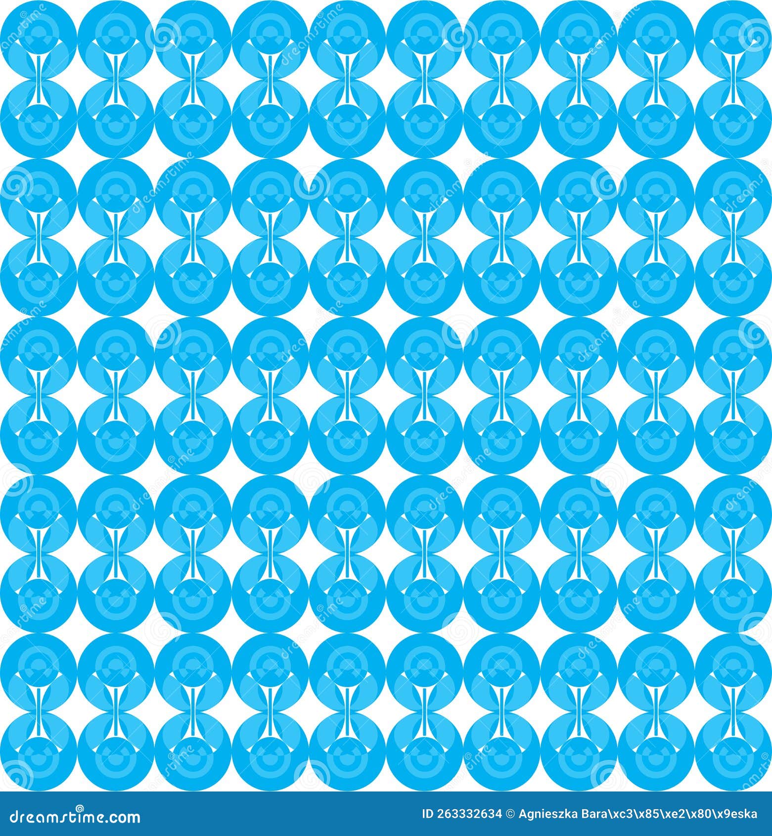 Modern Beautiful Blue Geometric Floral Vector Seamless Pattern. Stock ...