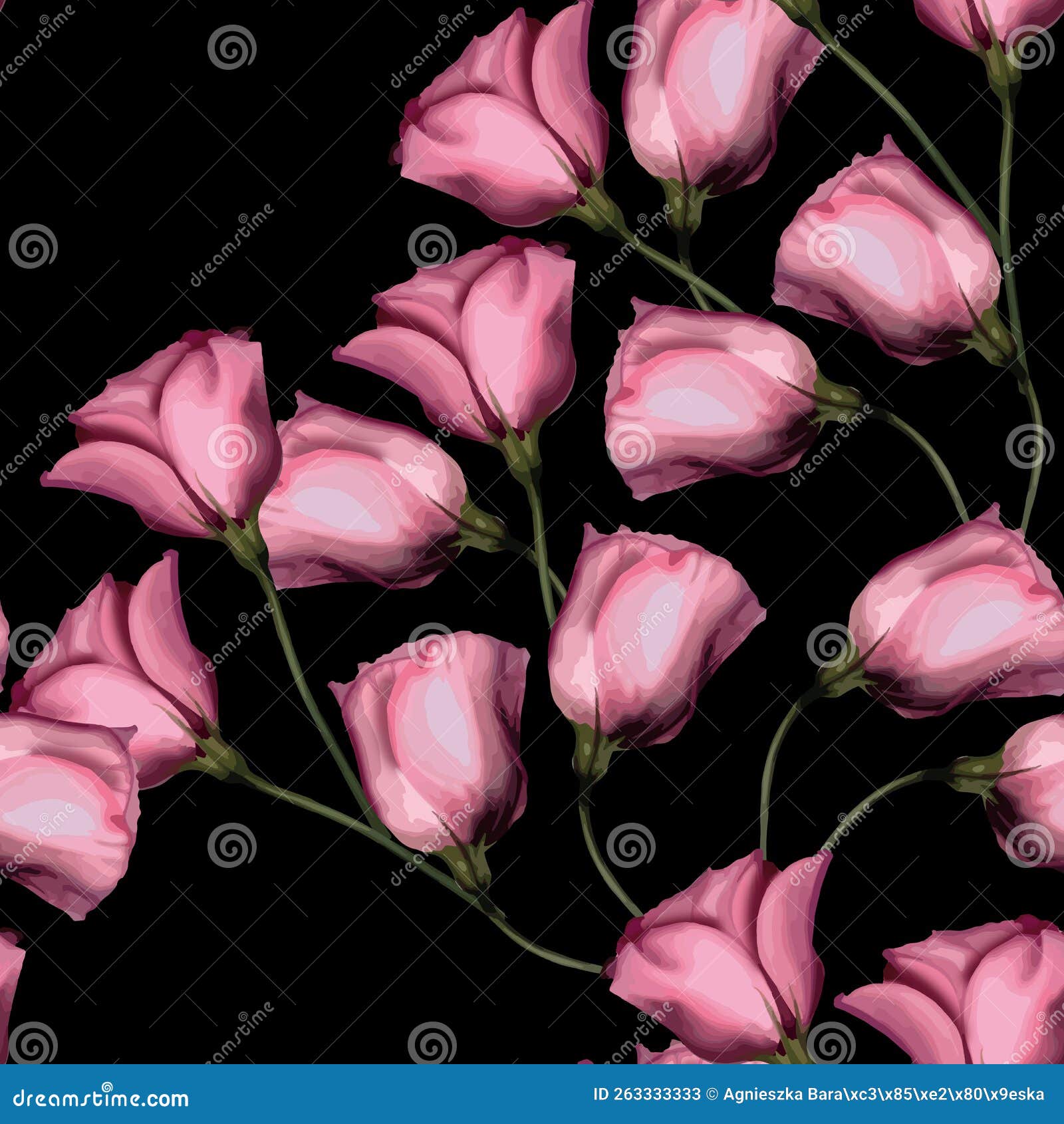 Modern Beautyful Pink Colorful Floral Vector Seamless Pattern. Stock ...