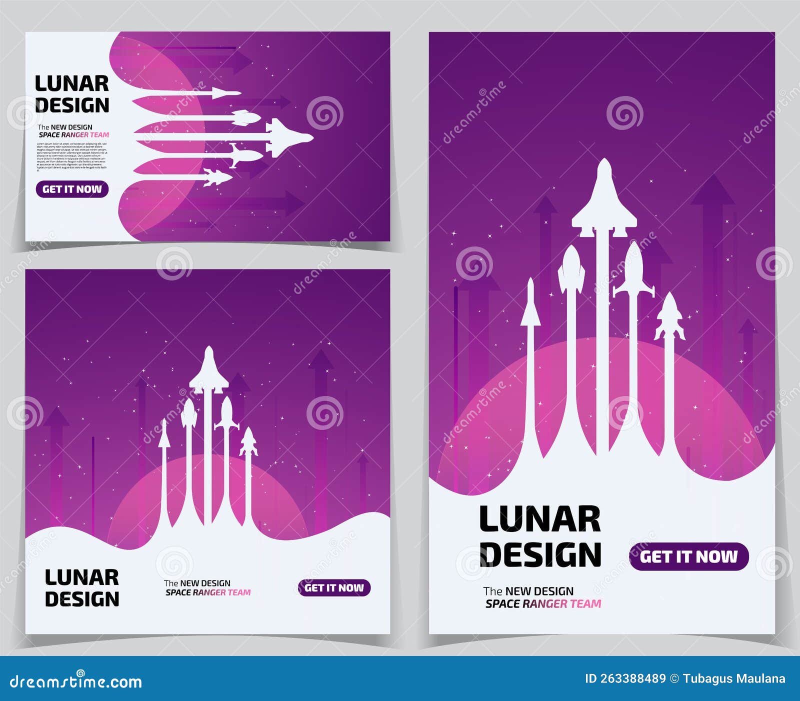 Rockets Launcher Arrow Poster Business Promo Stock Vector ...