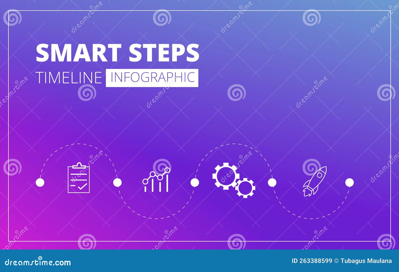 Smart Step Timeline Infographic Vector Image Stock Vector ...