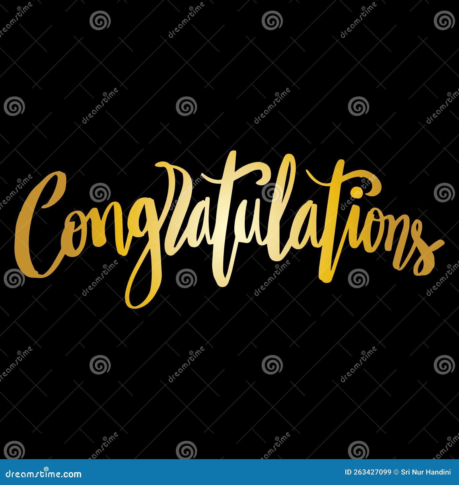 Congratulations Hand Lettering Gold Alphabetic Fonts Modern Brush ...