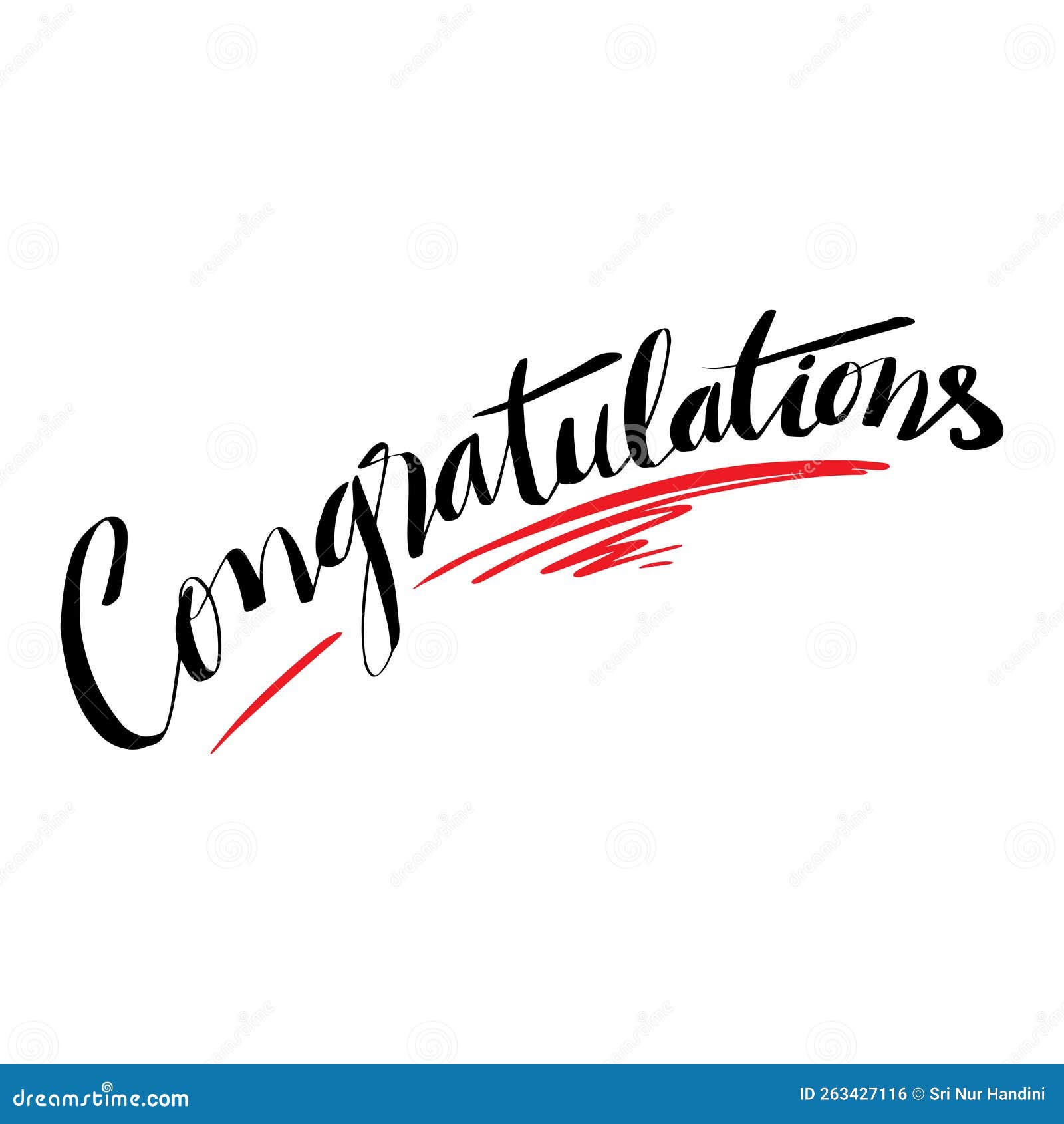 Congratulations Word Typography Design Illustration | CartoonDealer.com ...