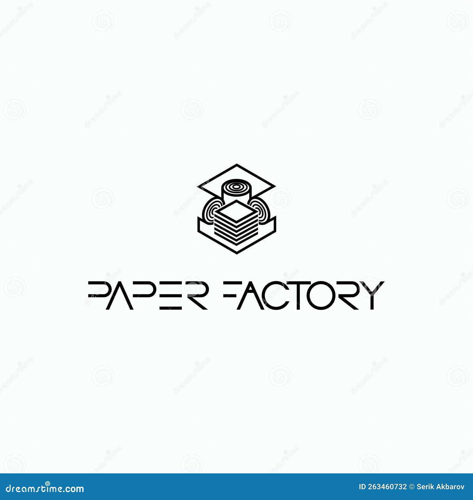Paper factory . stock vector. Illustration of icon, vector - 263460732