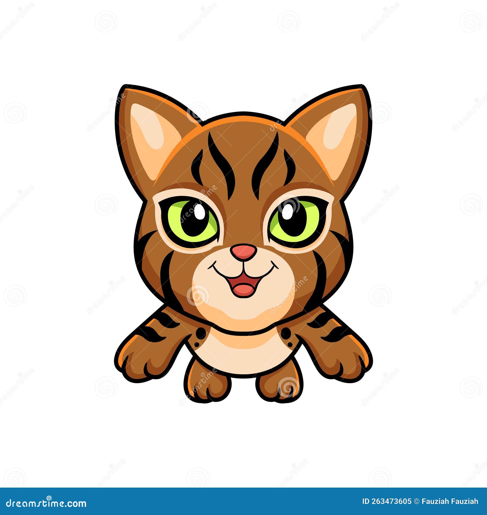 Cute Pixie Bob Cat Cartoon Flying Stock Vector - Illustration of brown ...