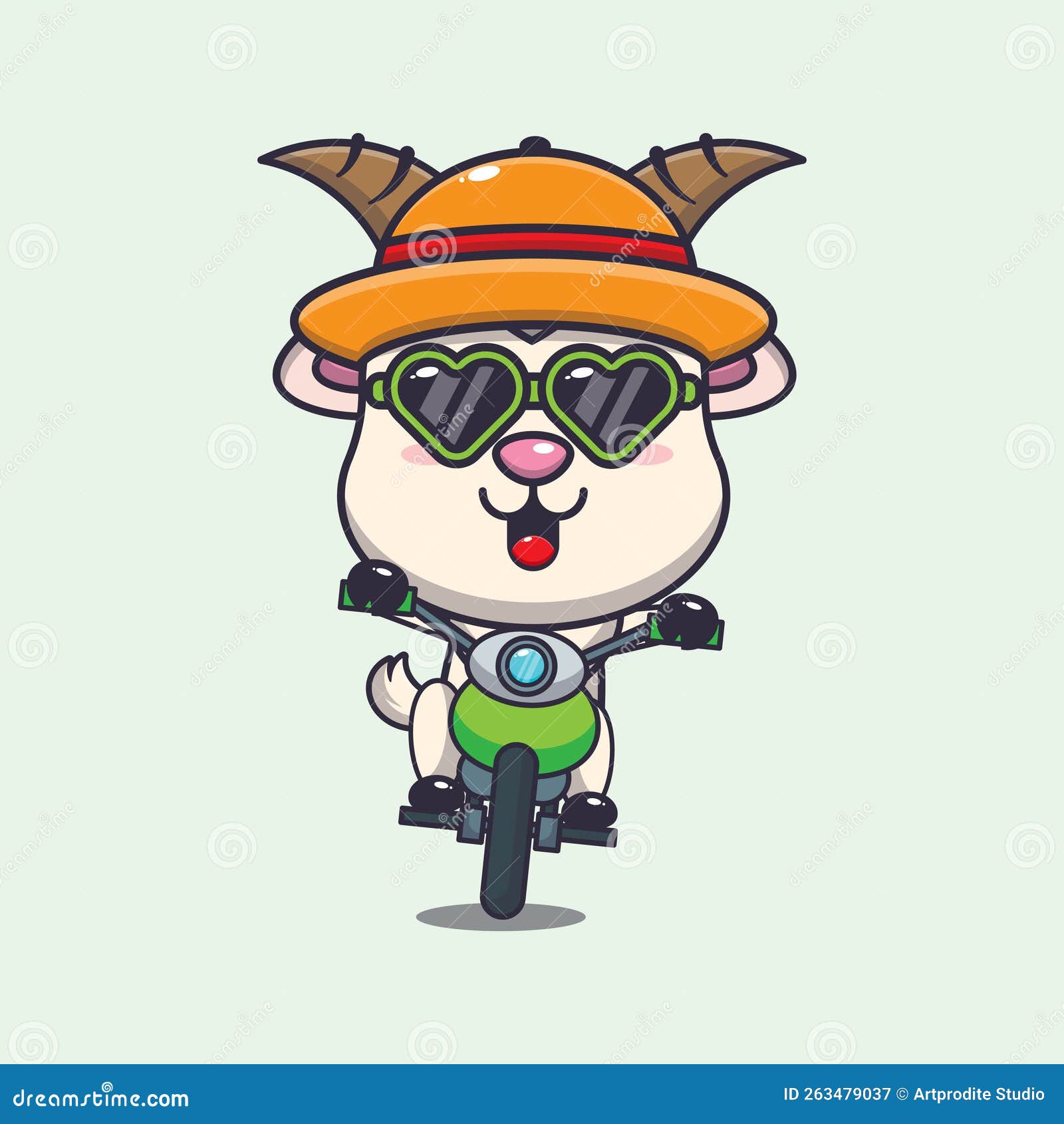 Goat Riding A Motorcycle