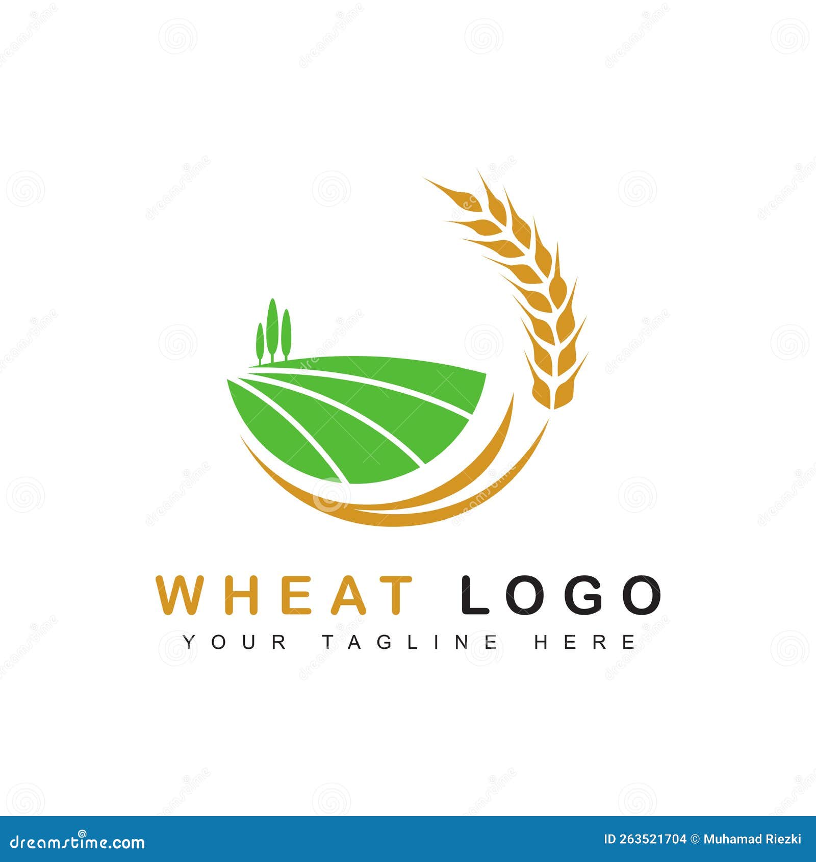 Wheat Logo Template. Isolated Wheat Field Icon. Vector Illustration ...
