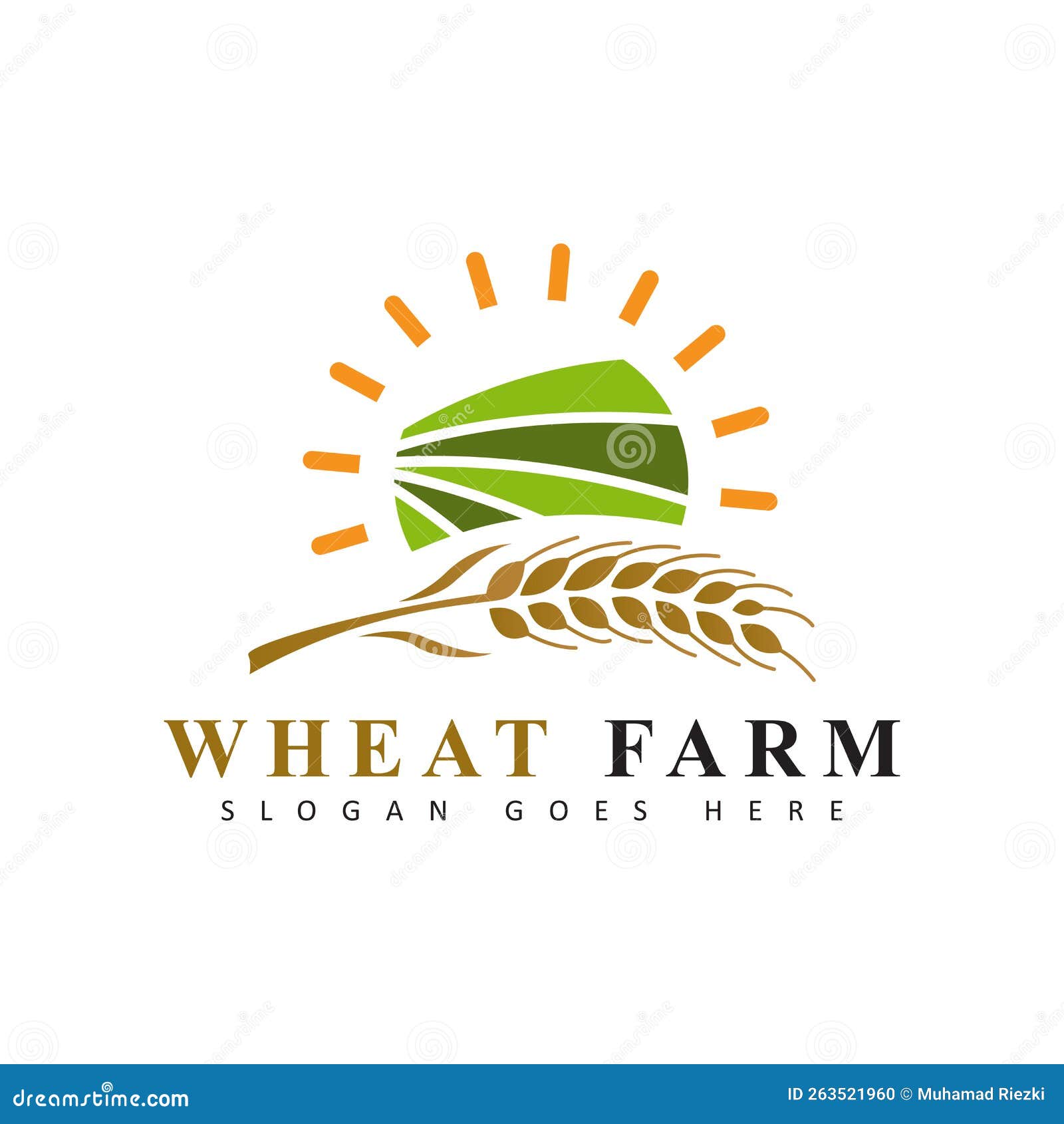 Wheat Seed Icon, Wheat Rice Farm Logo. Vector Illustration Eps4 Stock ...