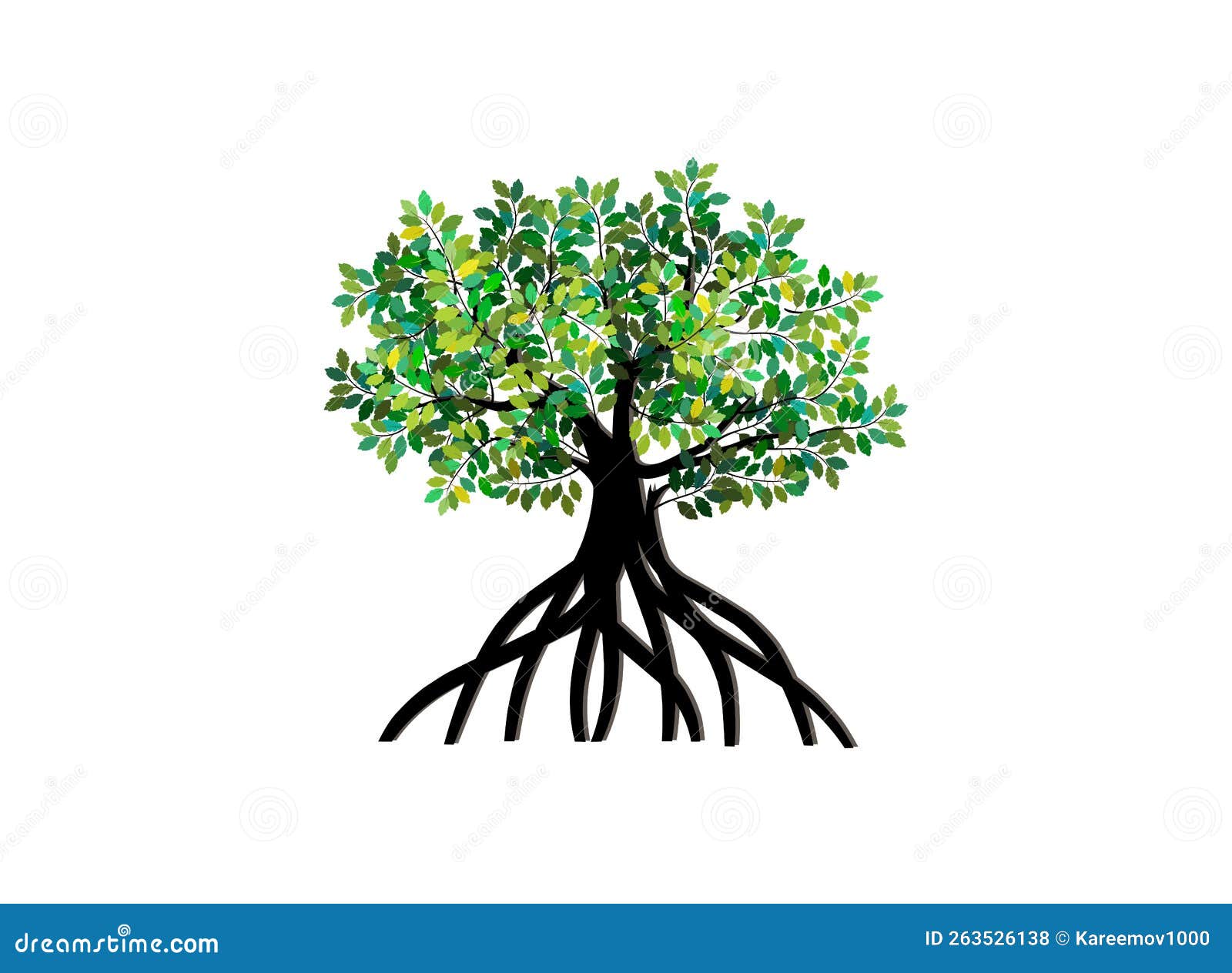 Tree and Roots Illustrations Stock Illustration - Illustration of ...