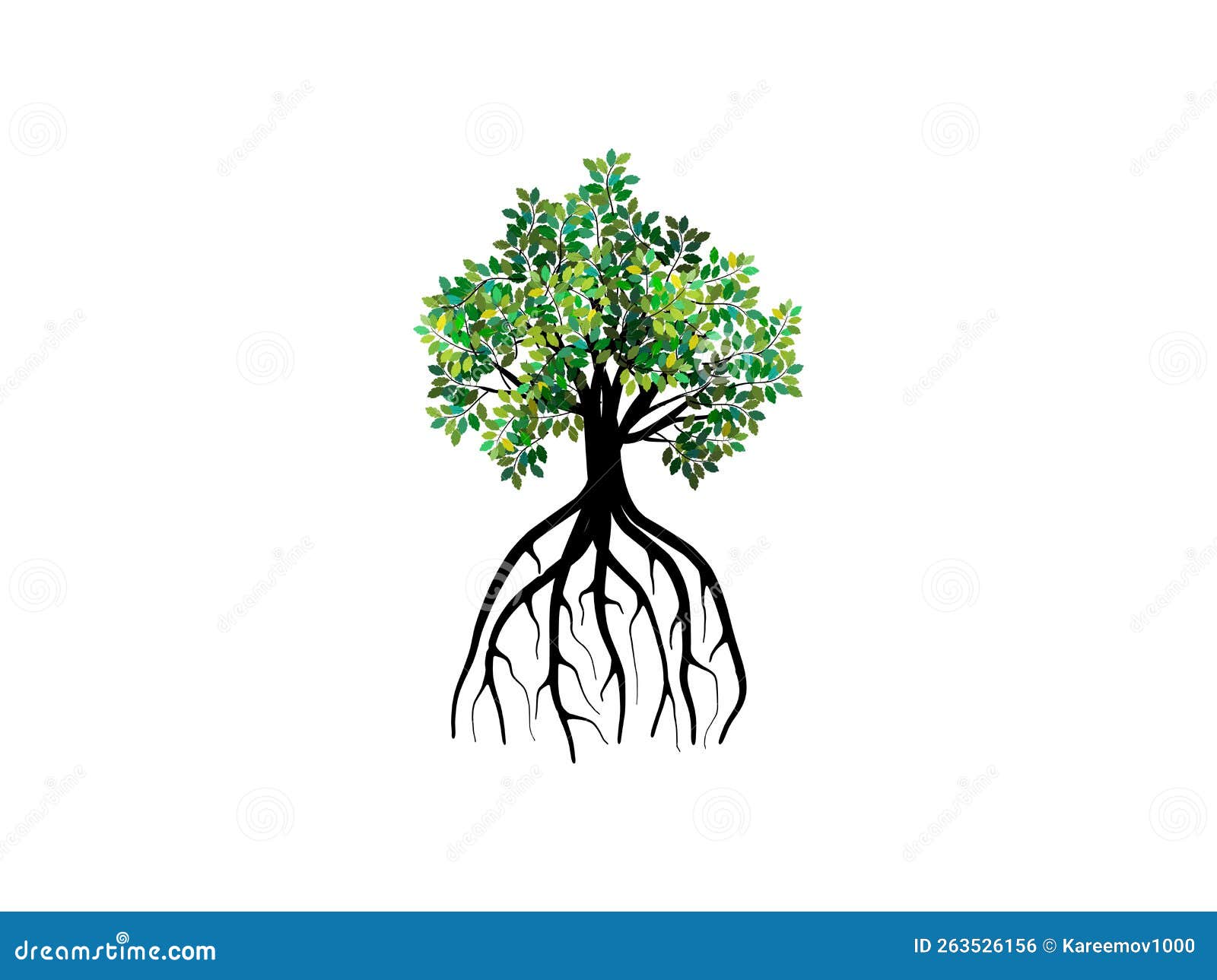 Tree and Roots Illustrations Stock Illustration - Illustration of plant ...