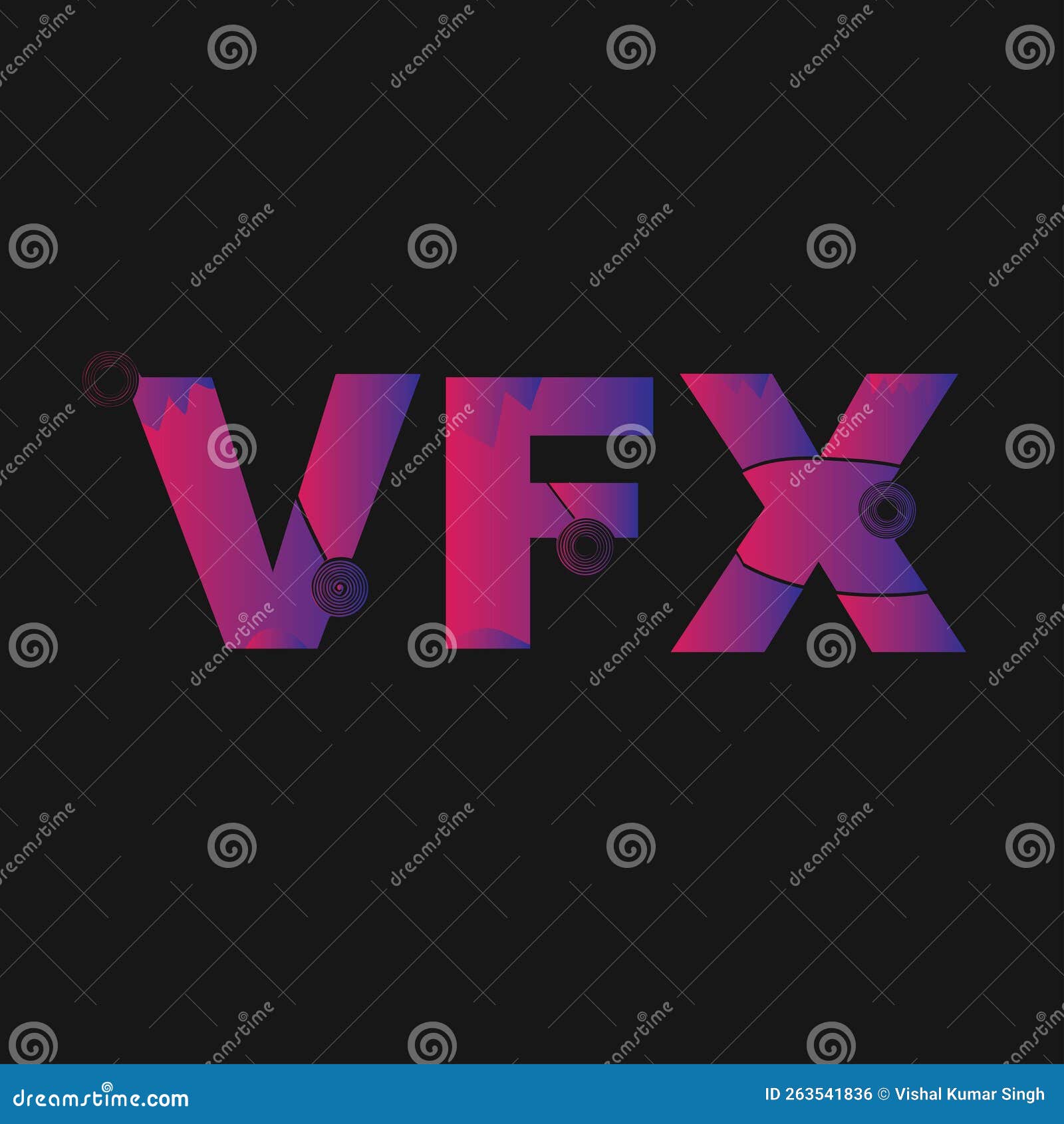 Vfx Letters Vector Logo Design Stock Vector - Illustration of design ...