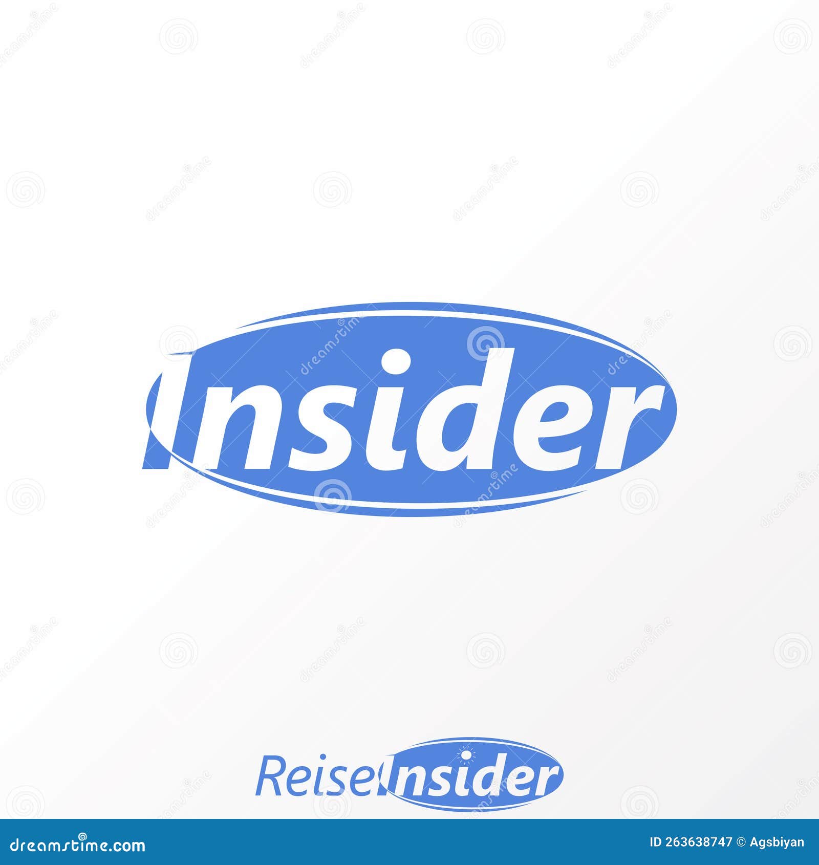 Word INSIDER Sans Serif Font with Ellipse Around. Related To Mark or ...
