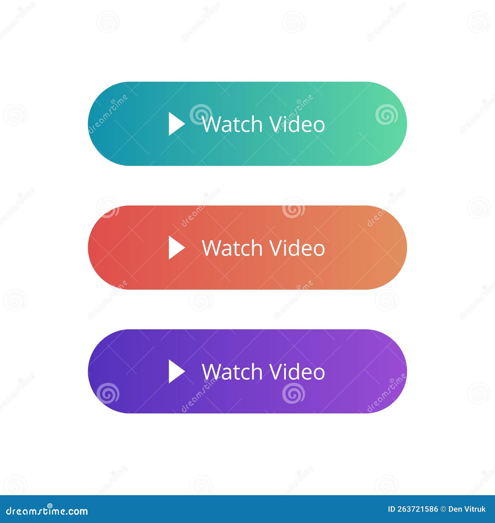 Watch video vector buttons stock illustration. Illustration of digital ...