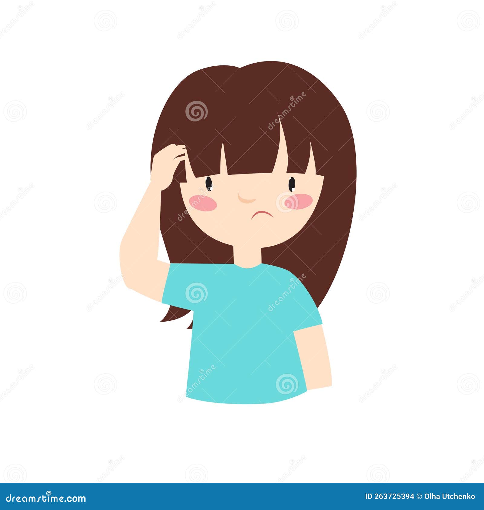 Print. the Girl is Sick. the Girl Has a Fever. Headache, Cold. the ...