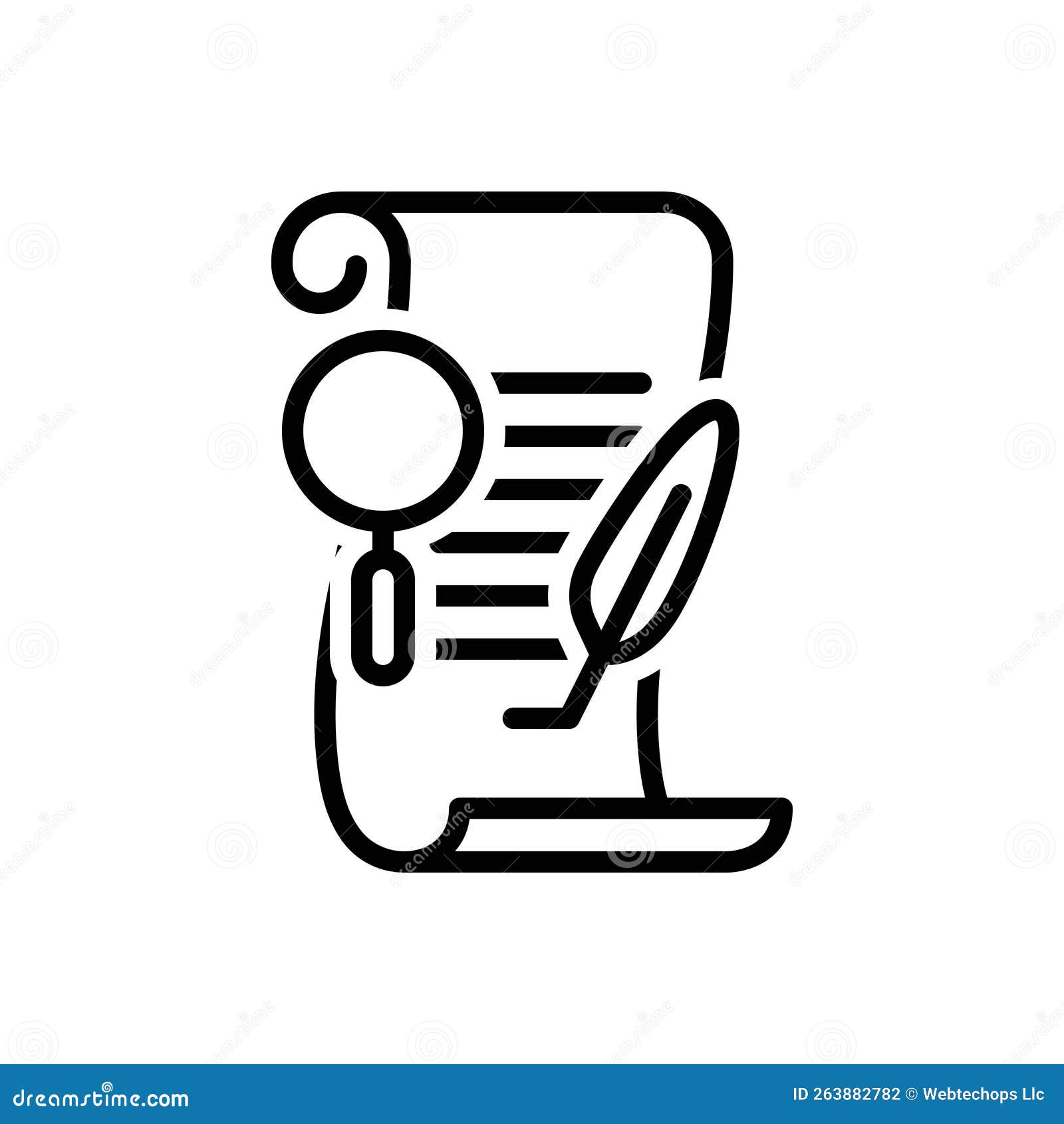 Black Line Icon for Amendment, Revisions and Rewrite Stock Vector ...