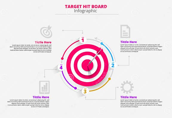 Target Hit Board Infographic Template Vector Design Stock Vector ...