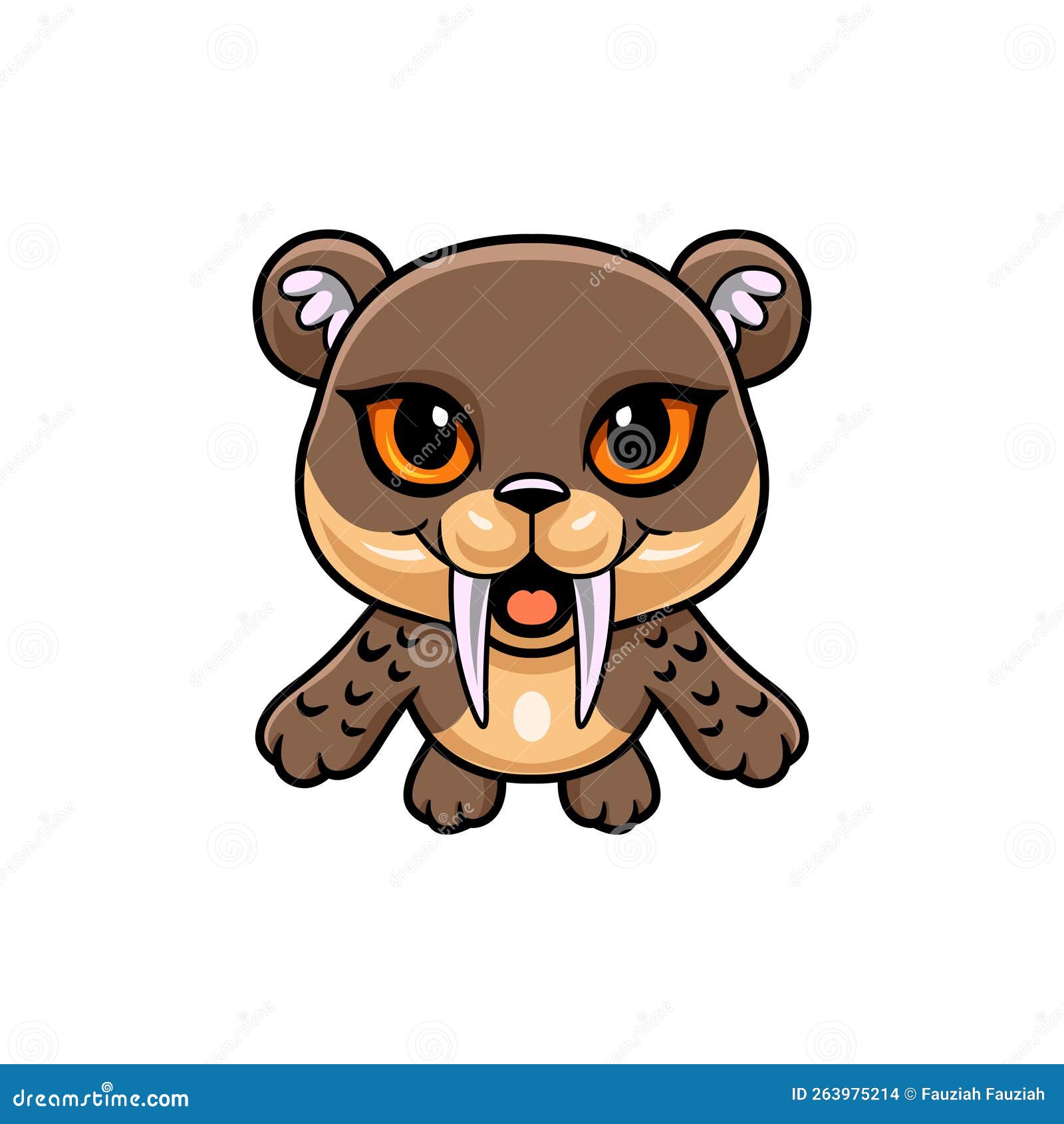 Sabretooth Mascot Sport Logo Style Cartoon Vector | CartoonDealer.com ...