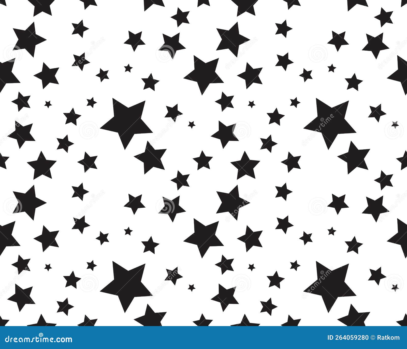Black Stars, Random Sizes, Seamless Stock Illustration - Illustration ...