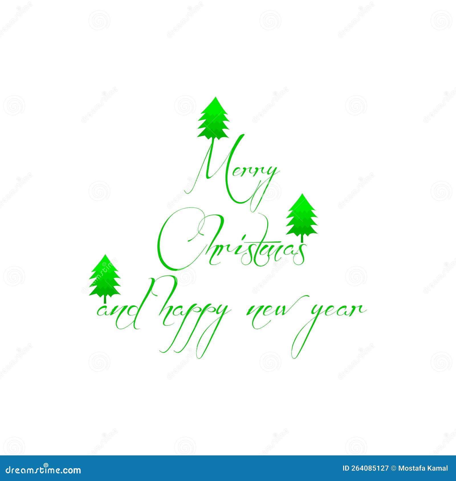 Merry Christmas Tree Design so New and Simple Design Stock Vector ...
