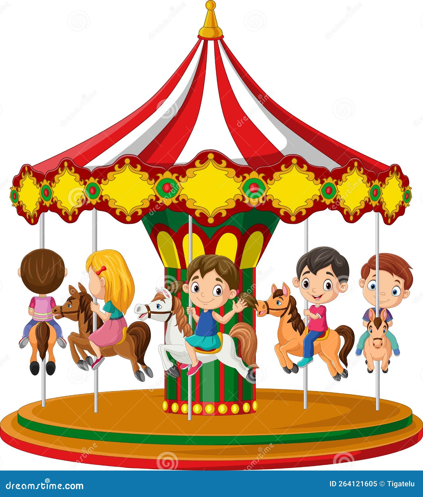 Cartoon Carousel Royalty-Free Illustration | CartoonDealer.com #116891865