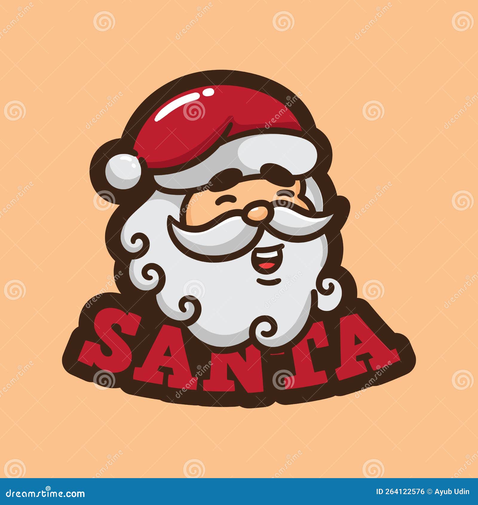 Santa Smile Emoticon Set Icons Cartoon Vector | CartoonDealer.com ...