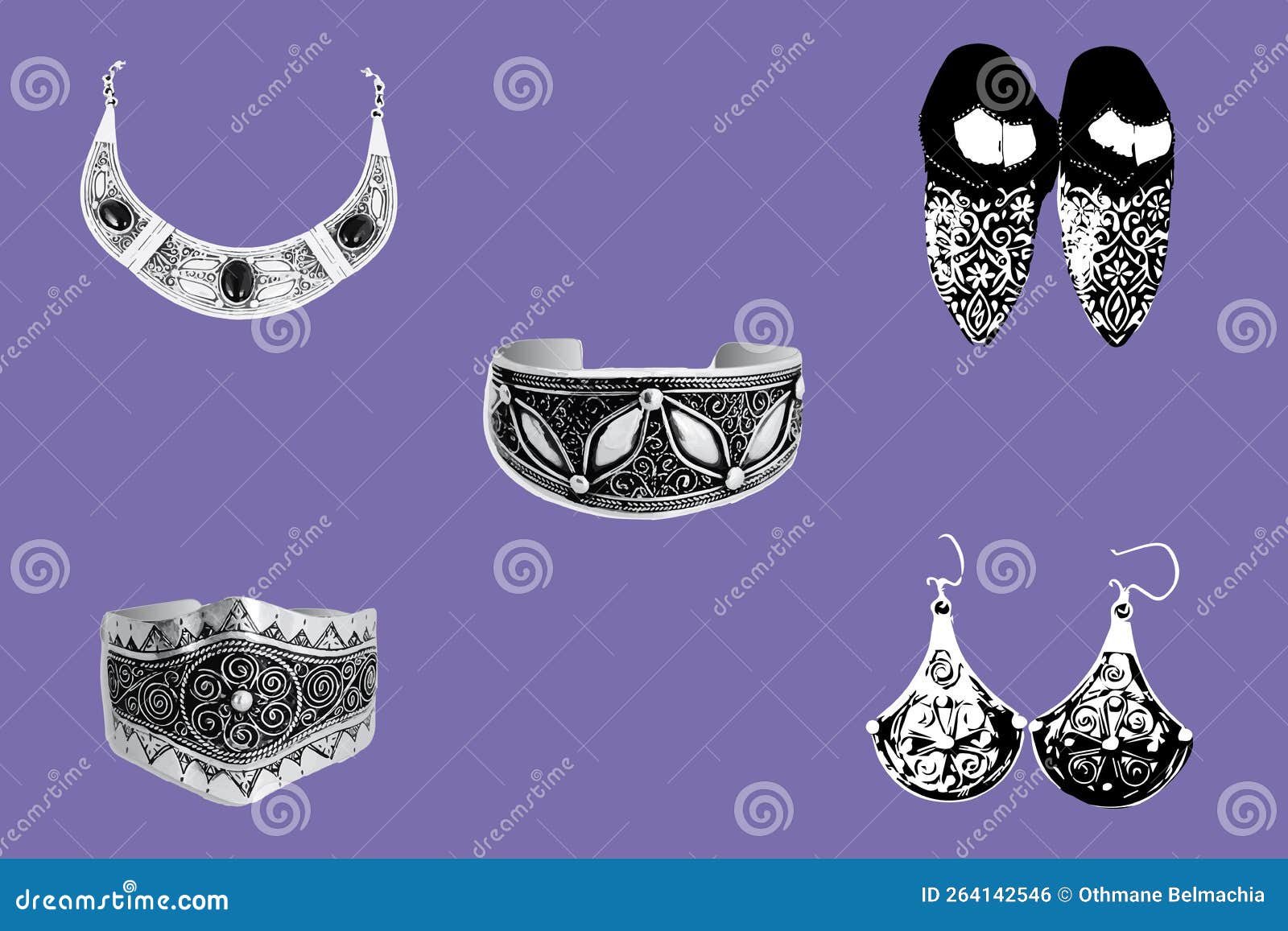 Arabic Jewelry Vector Amazigh Tuareg Symbol, Moroccan Tradition Stock ...