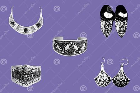 Arabic Jewelry Vector Amazigh Tuareg Symbol, Moroccan Tradition Stock ...