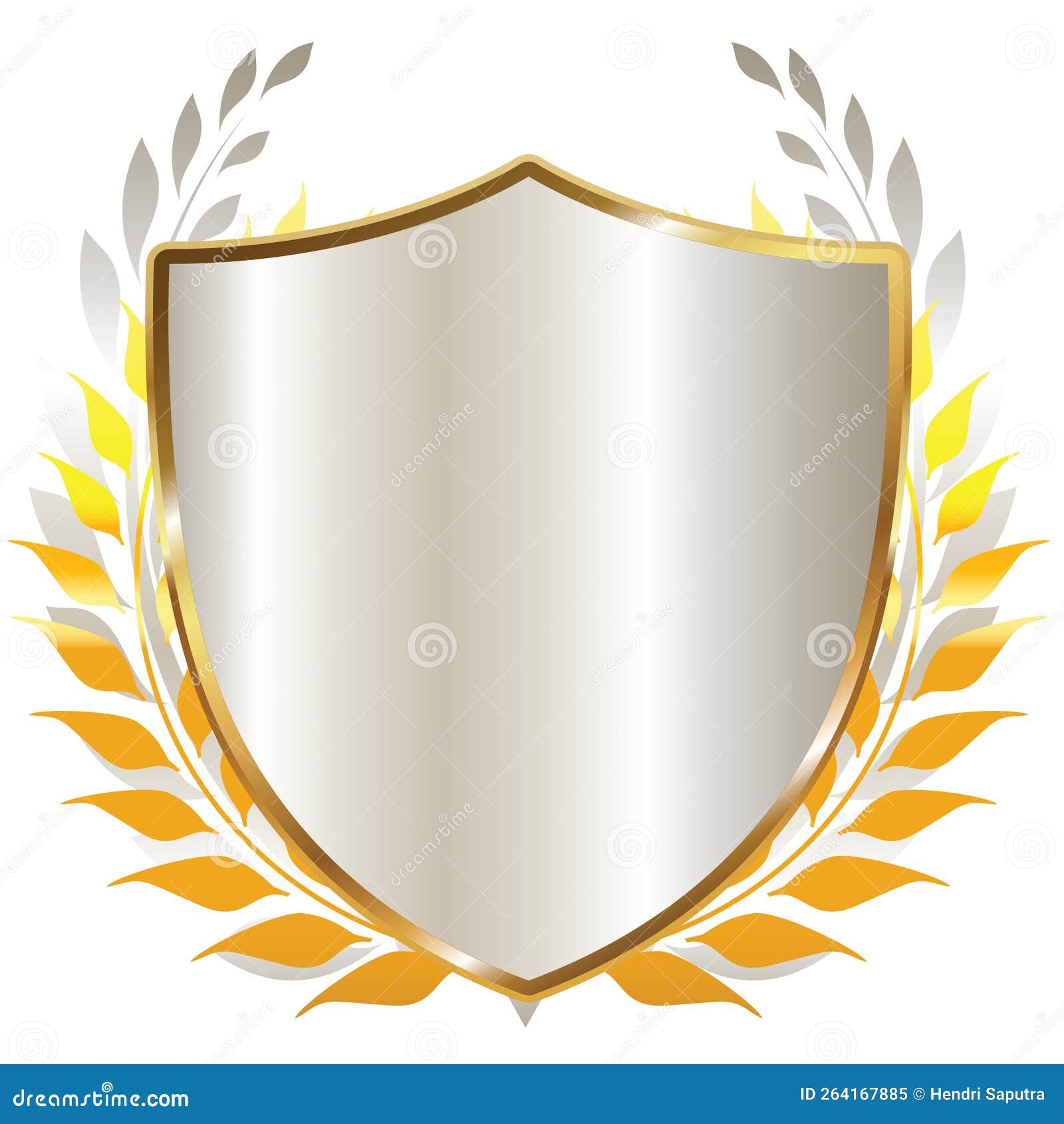 Shiny Metal Shield Vector Set Isolated. Stock Vector - Illustration of ...