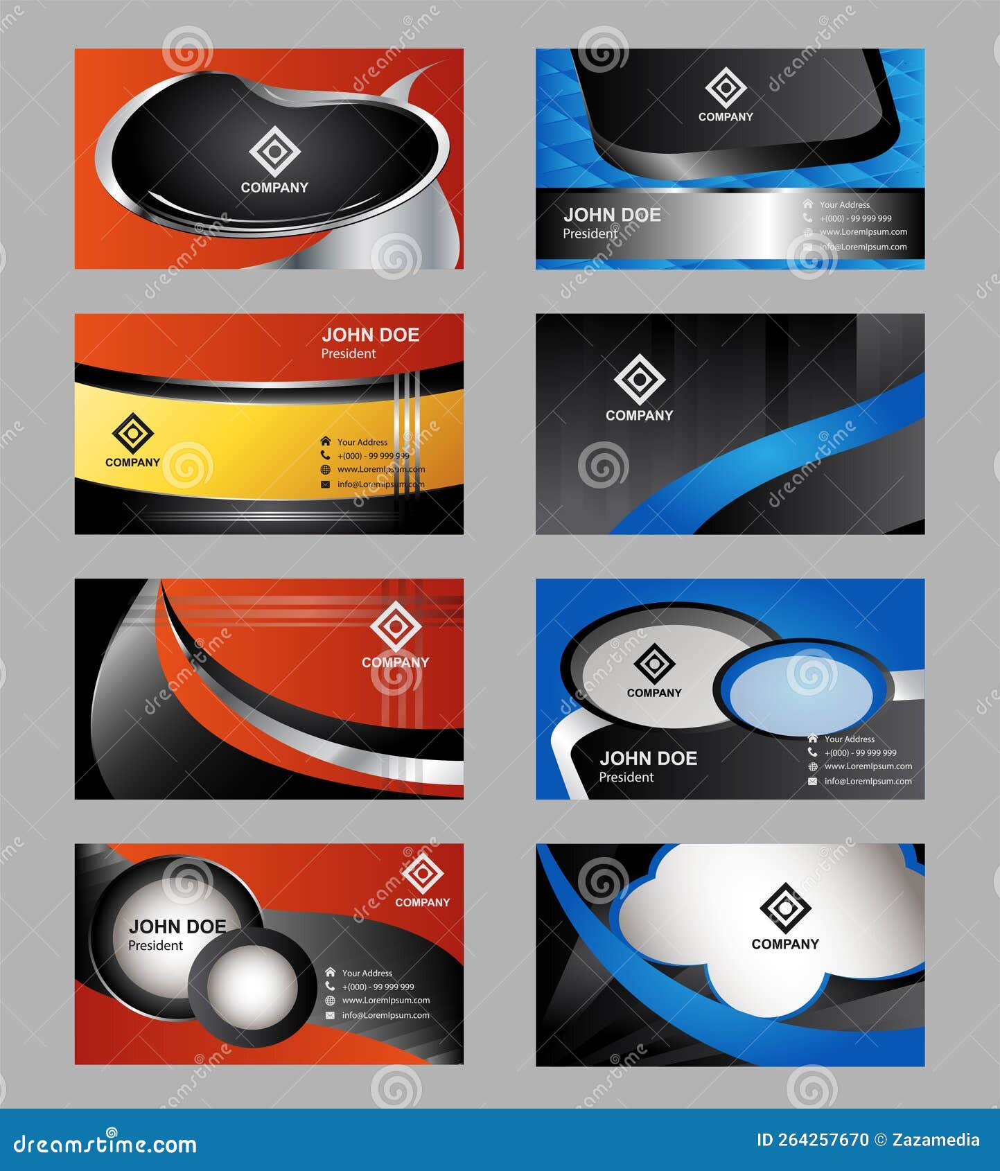 Set of Templates for Business Cards. Elements for Design Stock Vector ...