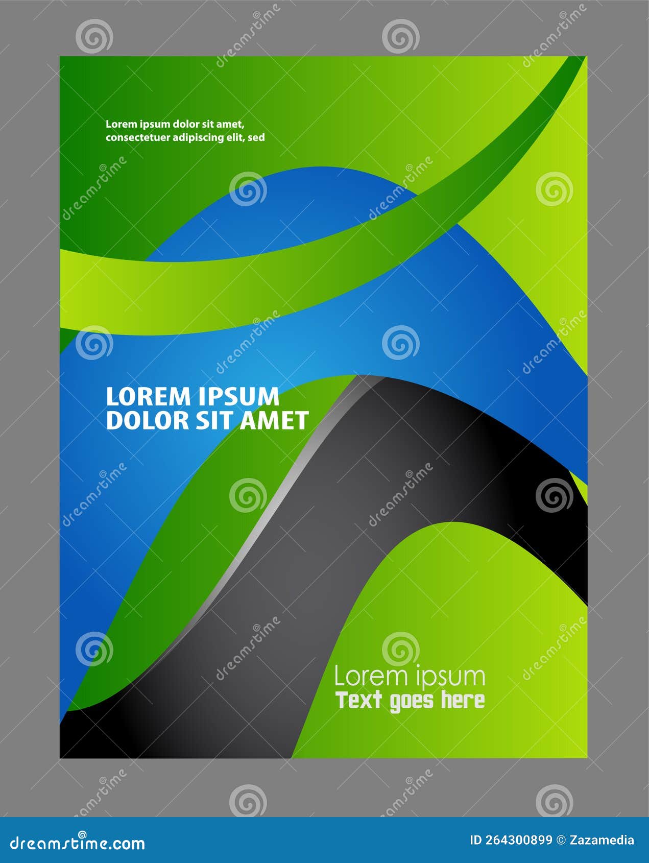 Abstract Blue Background with Wave - Brochure Design or Flyer Stock ...