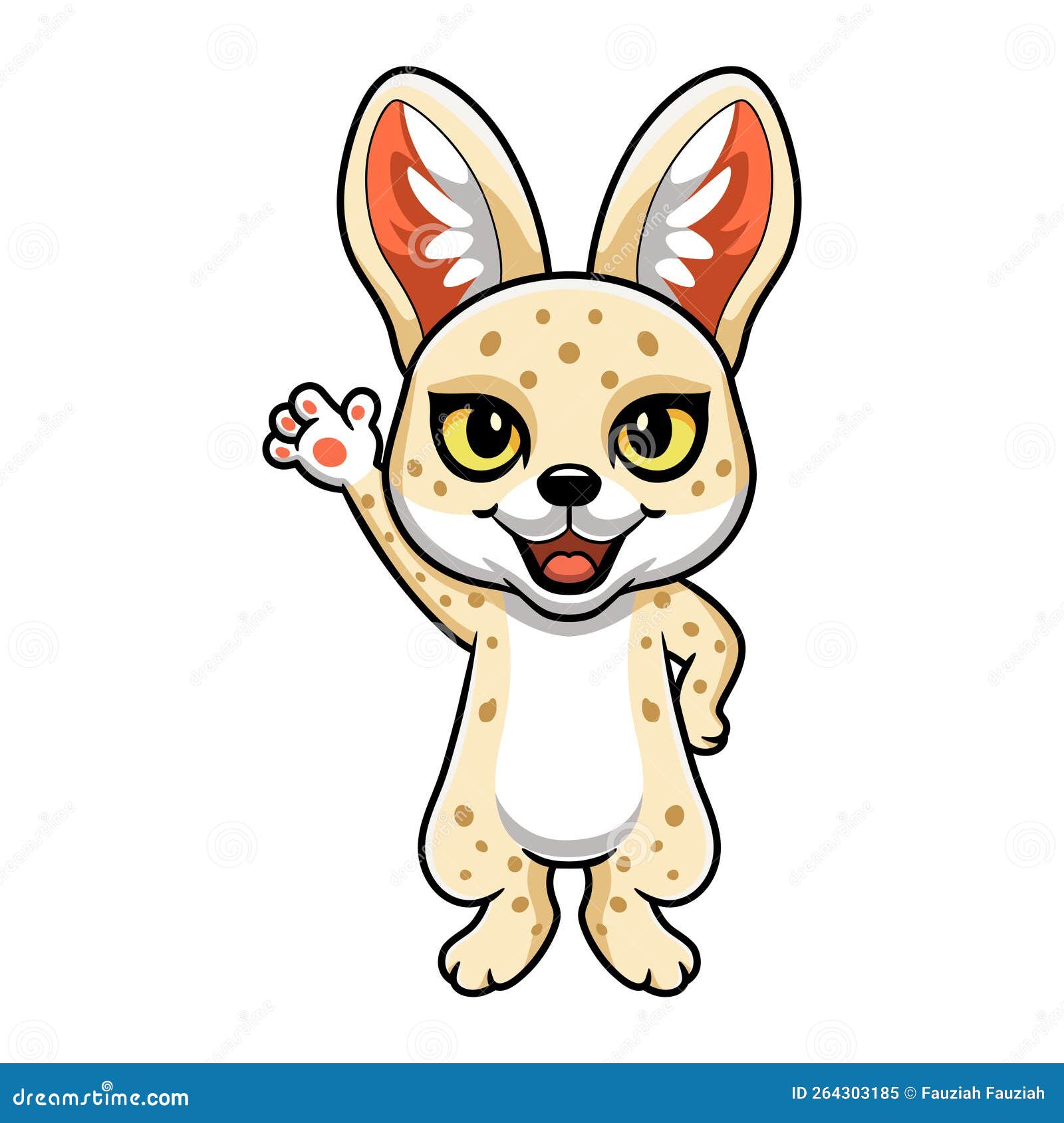 Cute Pharaoh Cat Cartoon Waving Hand Stock Vector - Illustration of ...