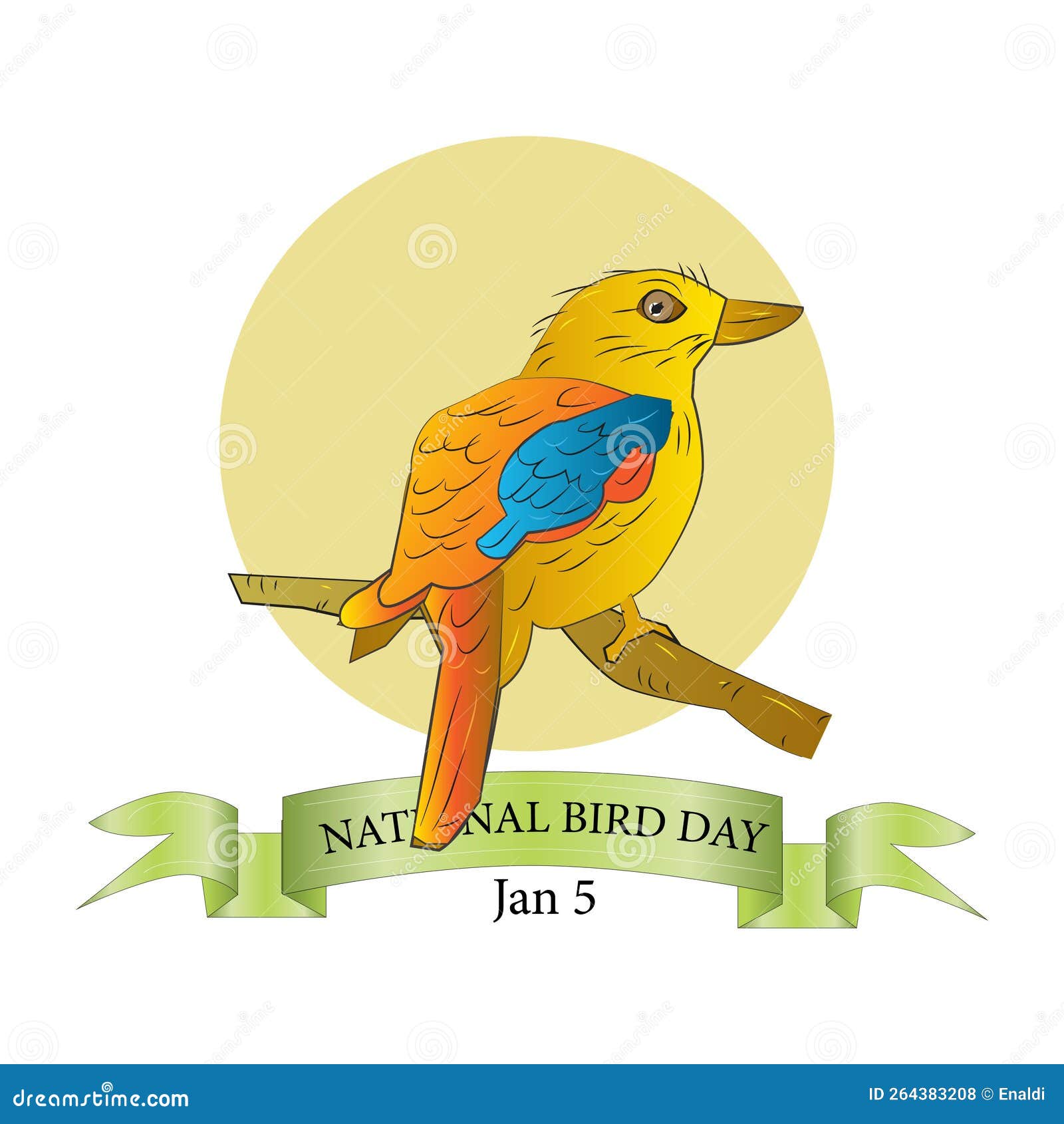 National Bird Day Sign and Vector Illustration Stock Vector ...