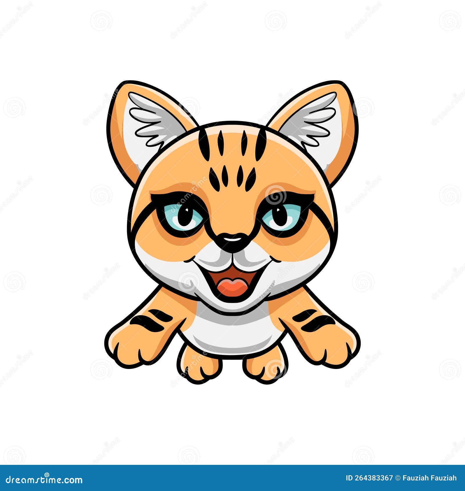 Cute Sand Cat Cartoon Flying Stock Vector - Illustration of felis ...