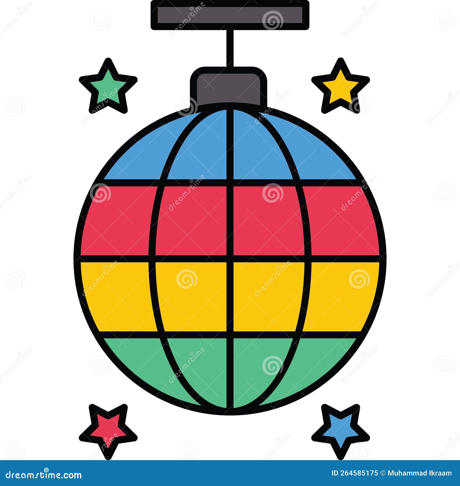 Mirror Ball Which Can Easily Modify or Edit Stock Vector - Illustration ...