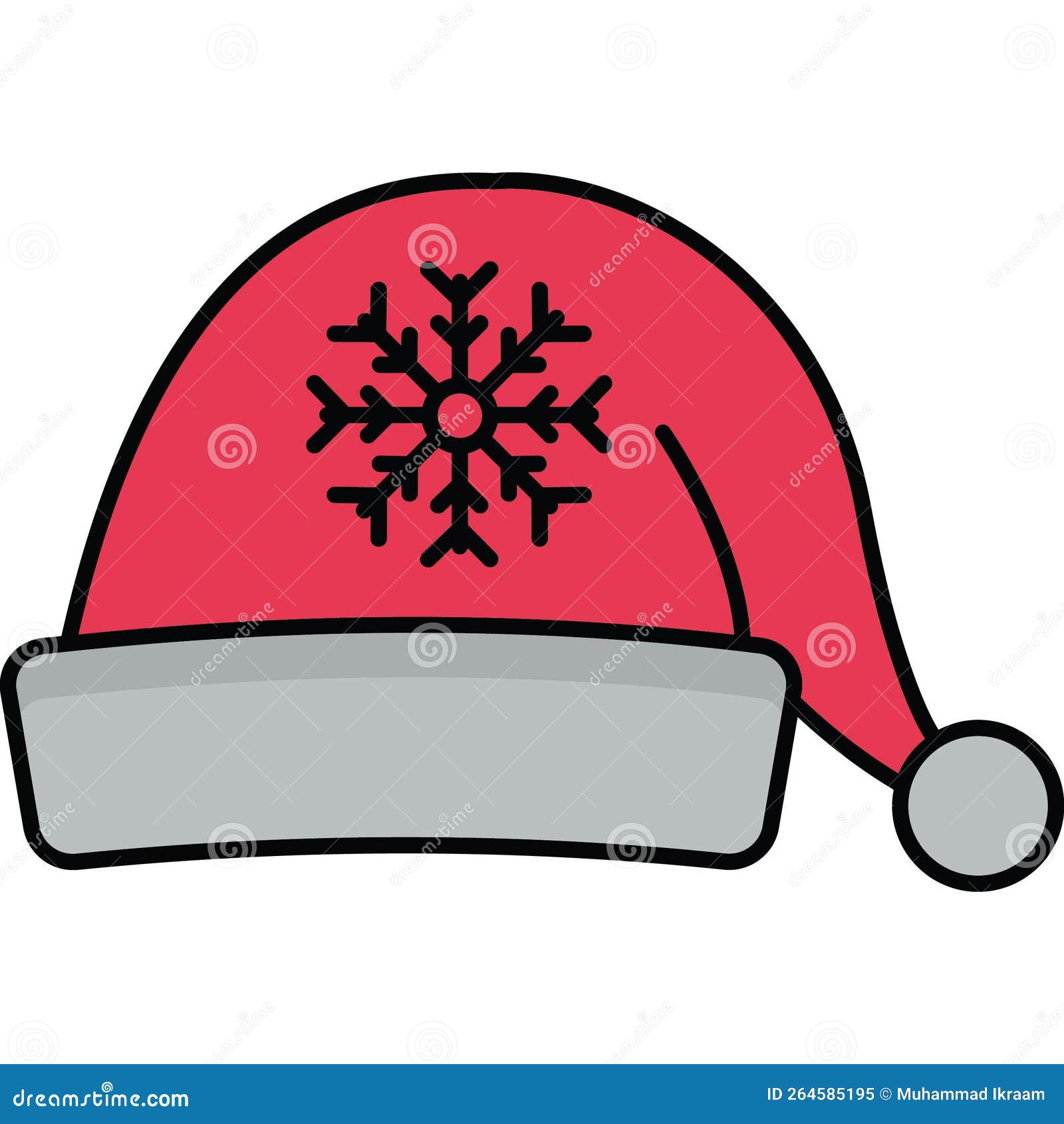 Santa Hat Which Can Easily Modify or Edit Stock Vector - Illustration ...