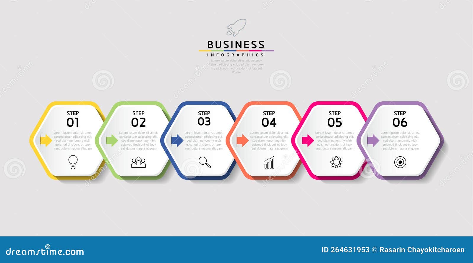 Circular Connection Steps Infographic Template Stock Vector ...