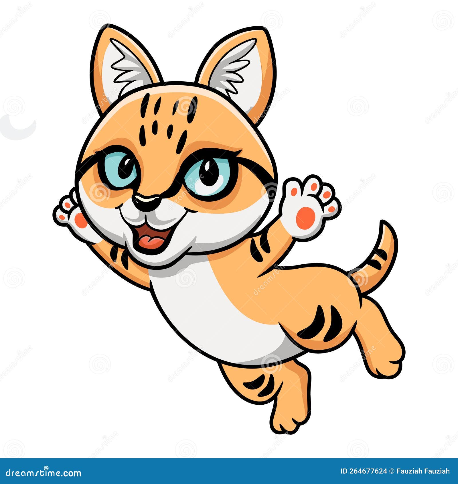 Cute Sand Cat Cartoon Flying Stock Vector - Illustration of kitten ...